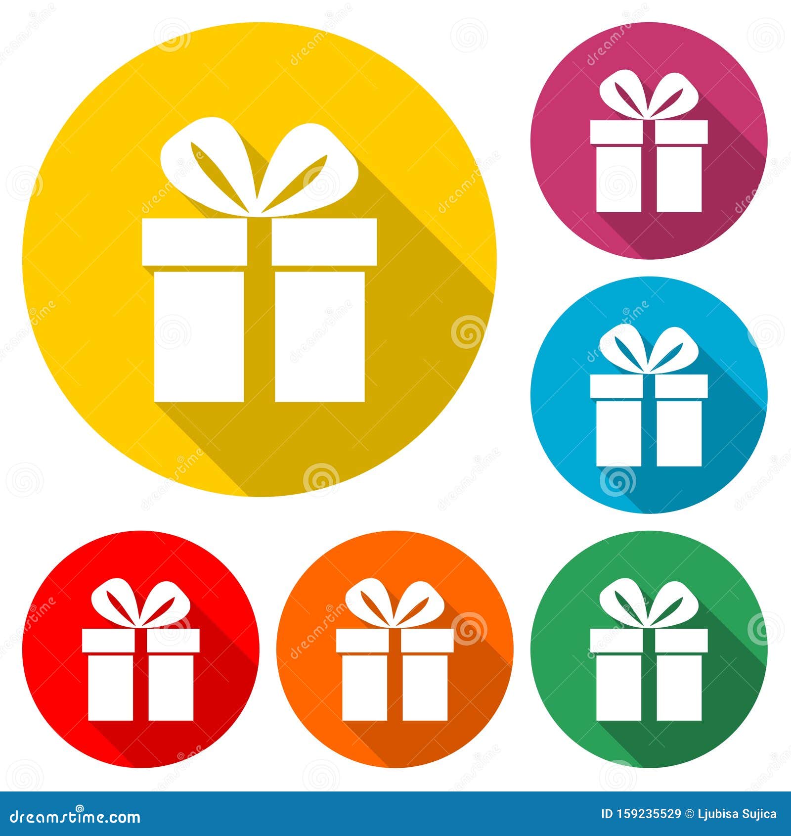 Gift Icon, Gift Box Icon - Illustration Stock Vector - Illustration of ...