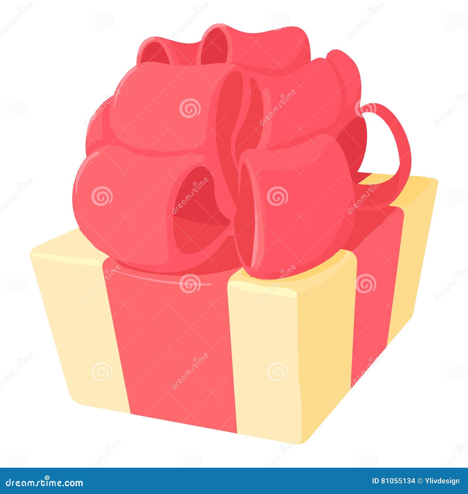 Gift icon, cartoon style stock vector. Illustration of surprise - 81055134