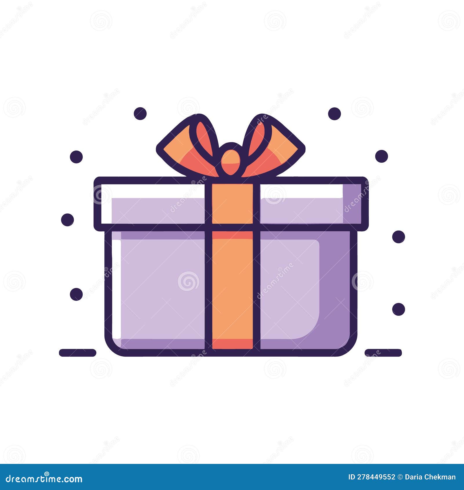 Gift Icon in Cartoon Style on a White Background. Stock Vector ...