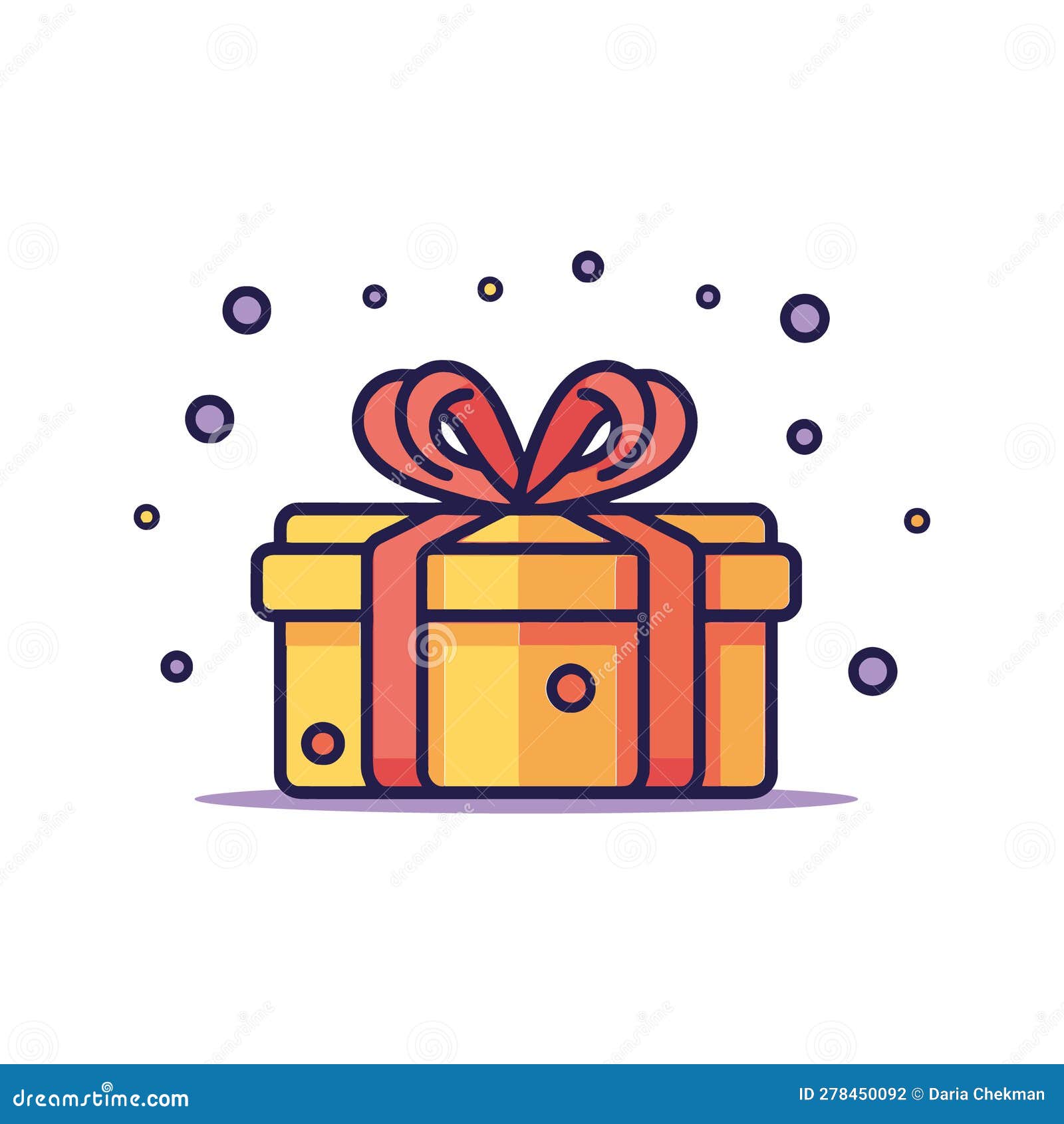 Gift Icon in Cartoon Style on a White Background. Stock Vector ...