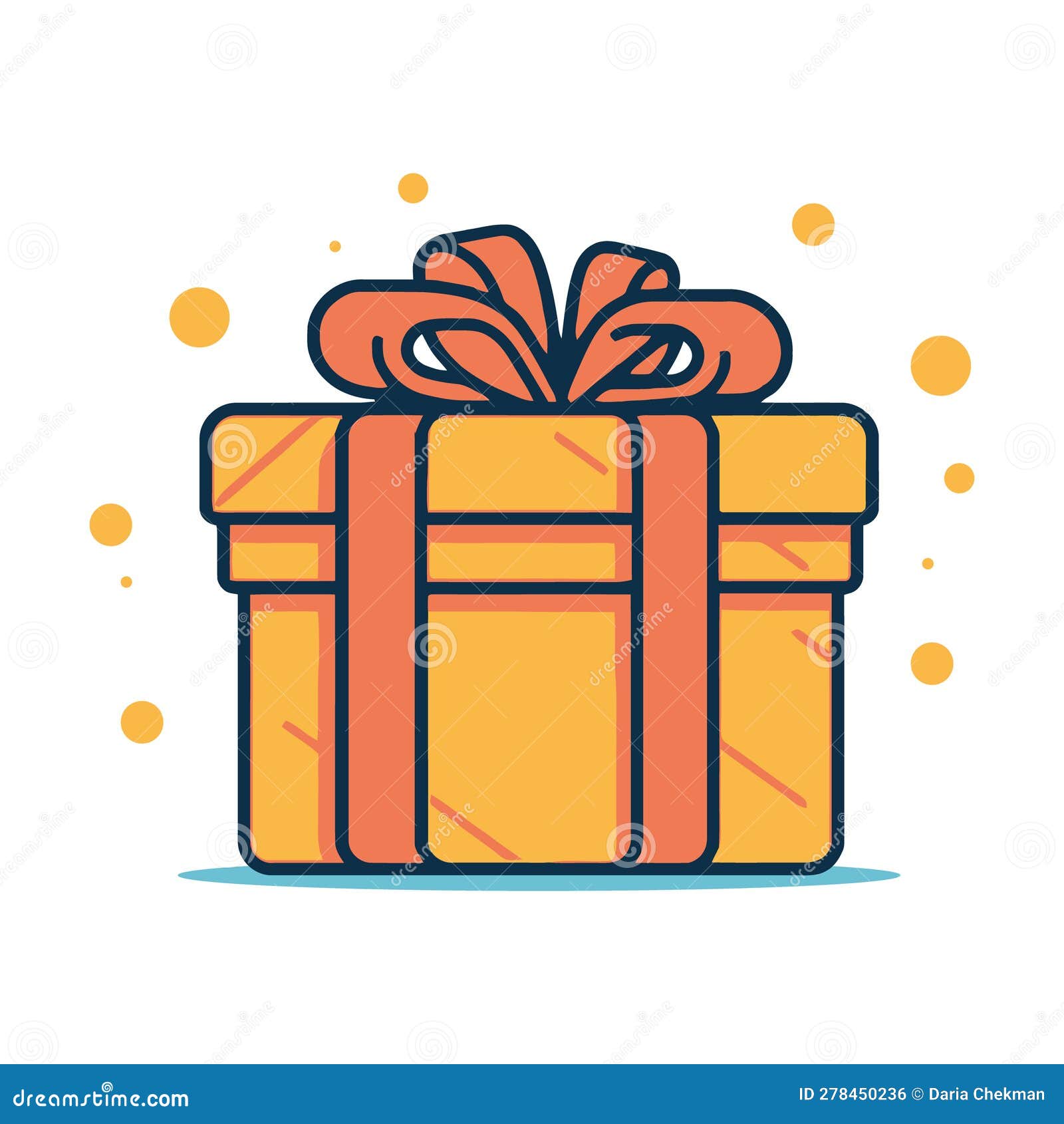 Gift Icon in Cartoon Style on a White Background. Stock Vector ...