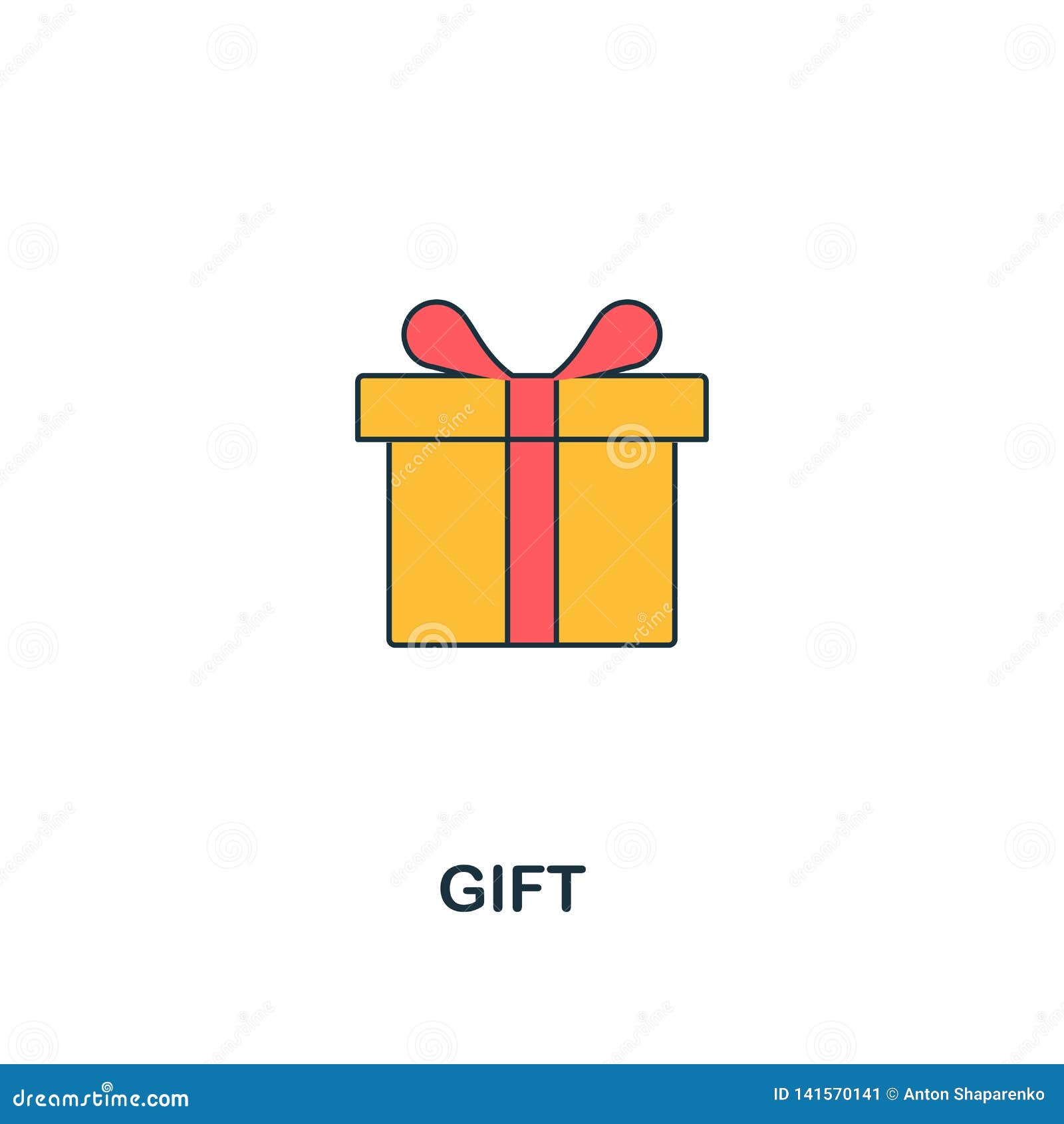 Gift Icon. Creative 2 Colors Design FromGift Icon from Party Icon ...