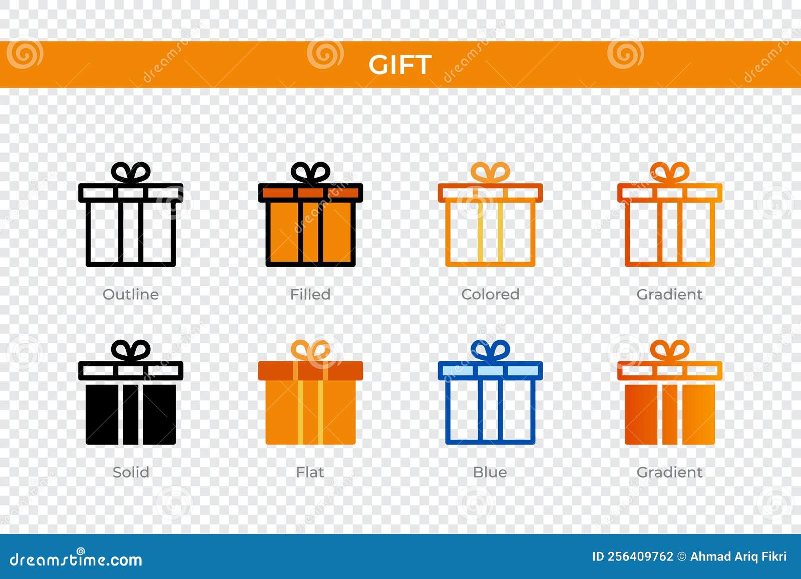 Gift Icon in Different Style. Gift Vector Icons Designed in Outline ...