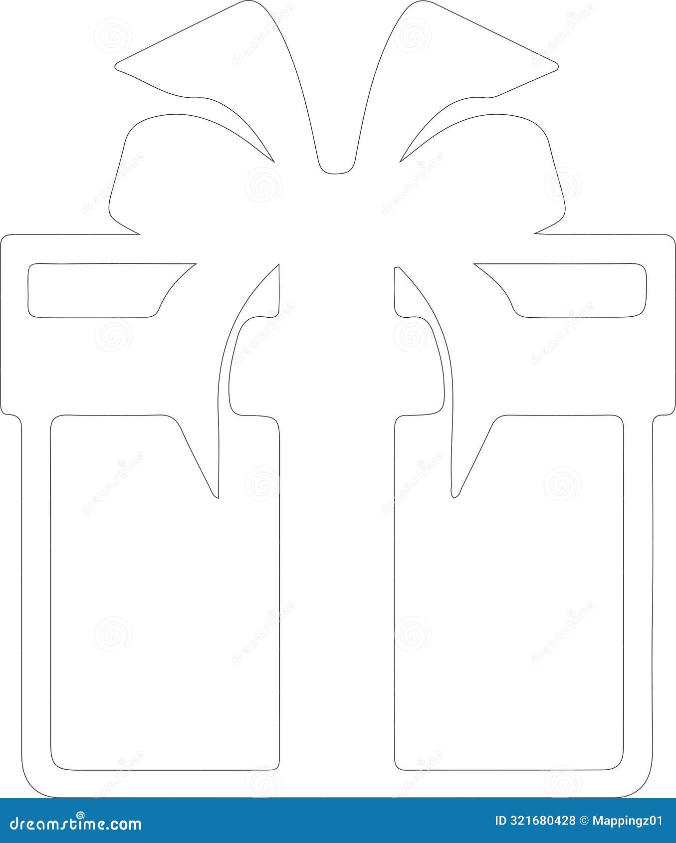 Gift Icon Outline Silhouette Generative Ai Stock Vector - Illustration ...