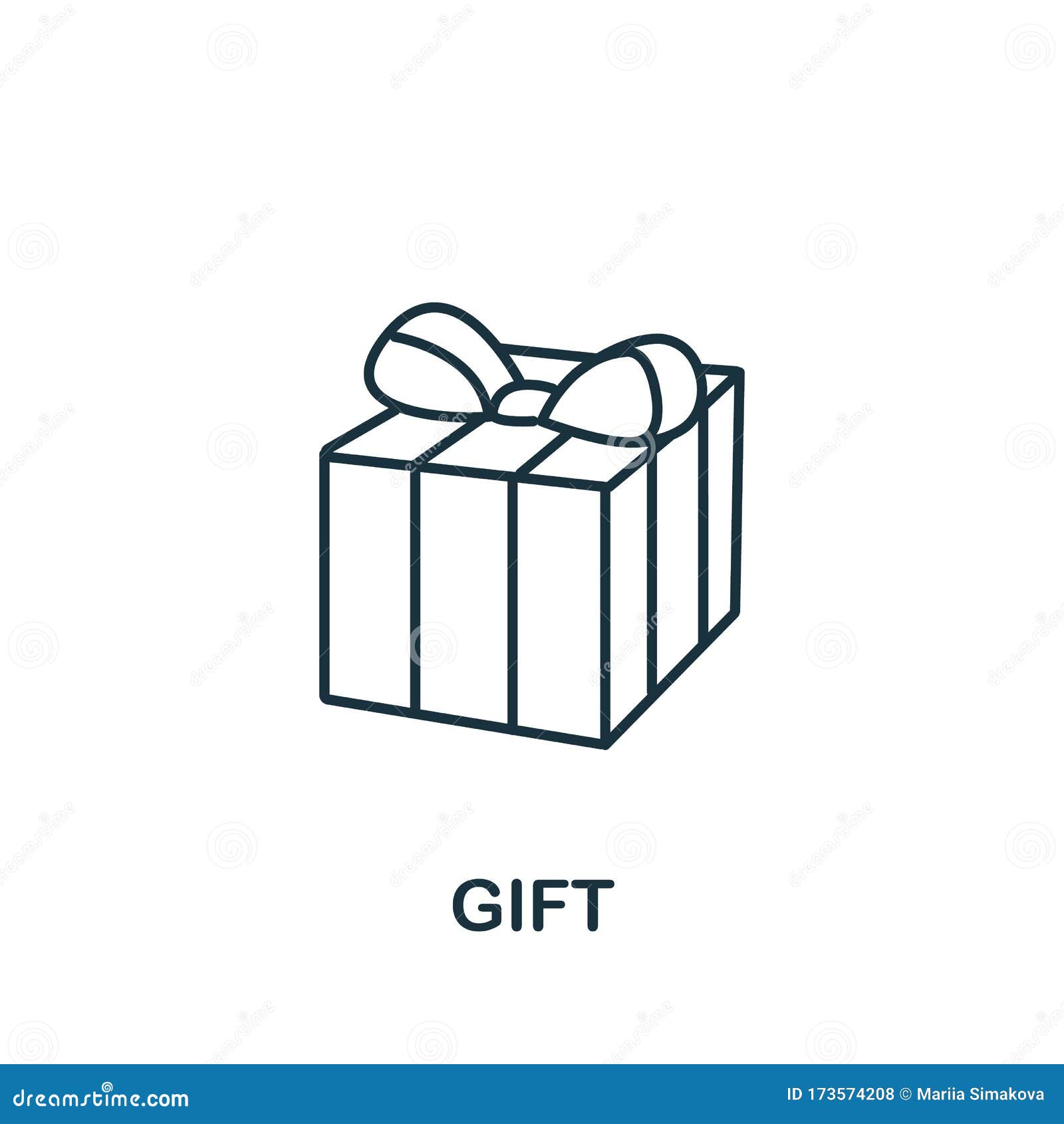 Gift Icon from Party Collection. Simple Line Element Gift Symbol for ...