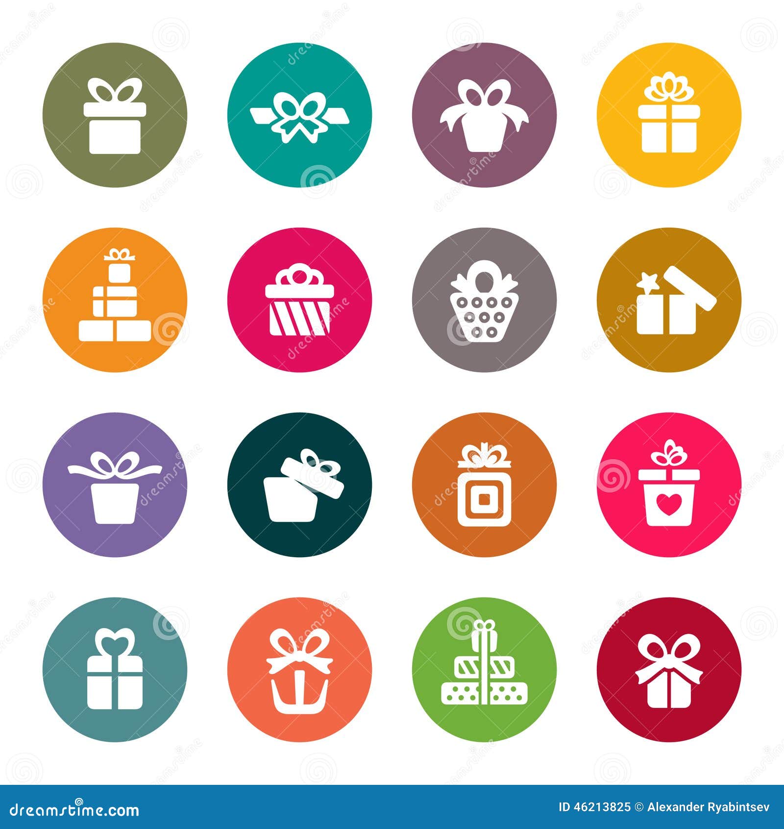 Gift icon set stock vector. Illustration of packaging - 46213825