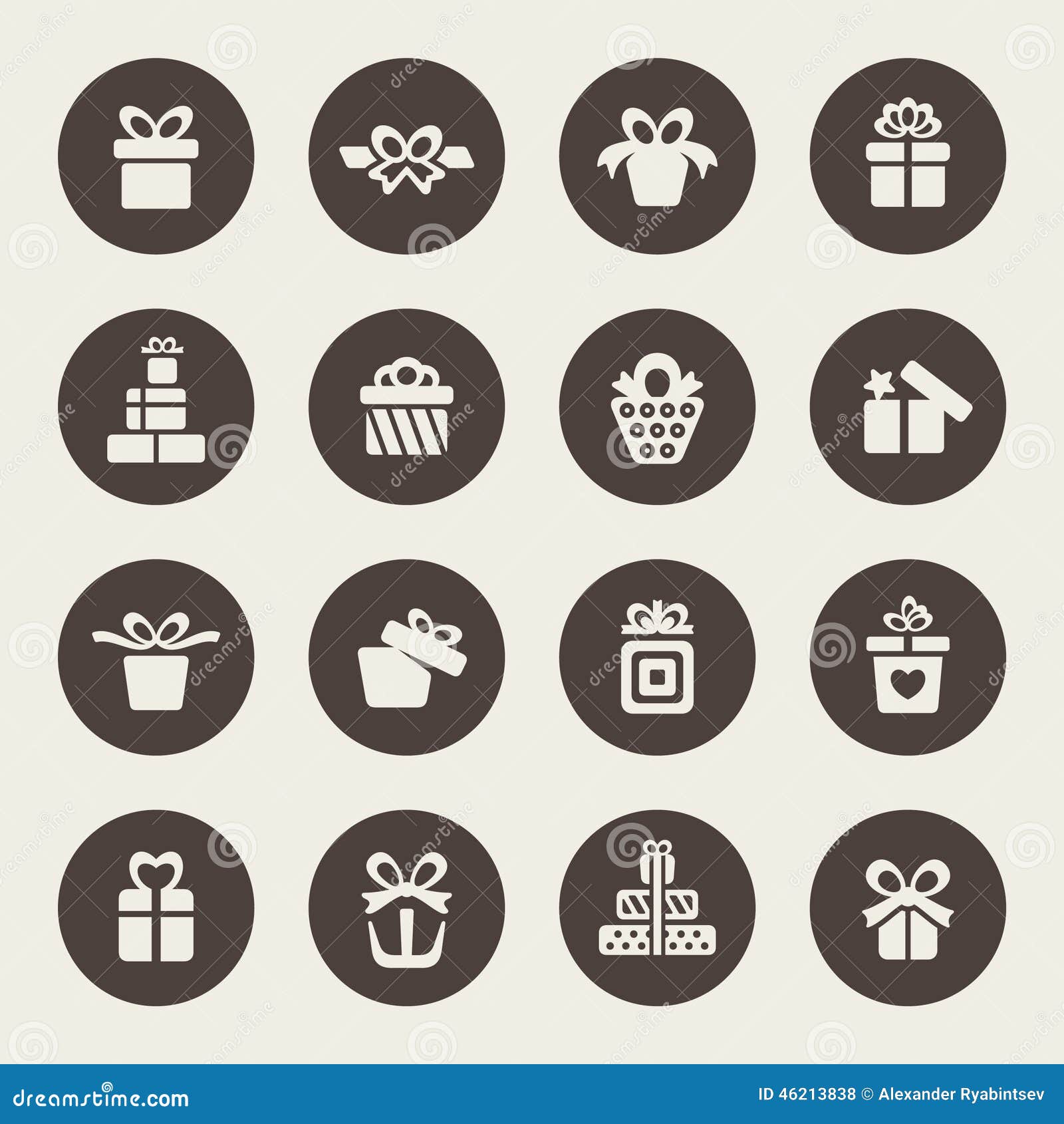 Gift icon set stock vector. Illustration of celebrate - 46213838