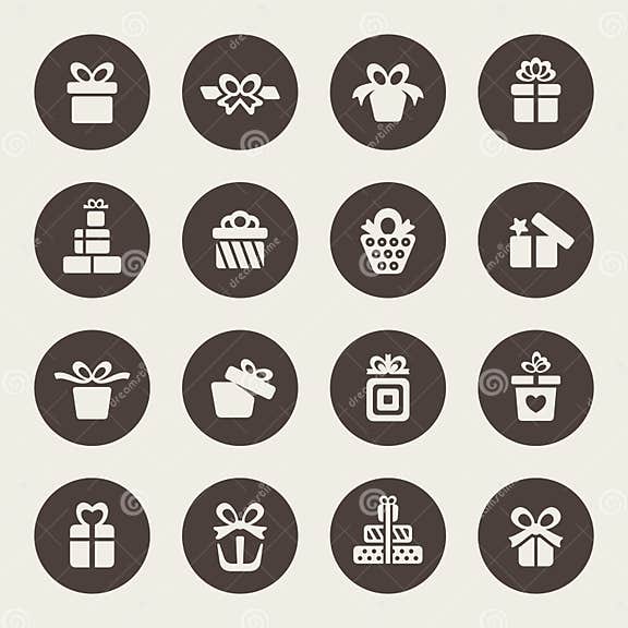 Gift icon set stock vector. Illustration of celebrate - 46213838