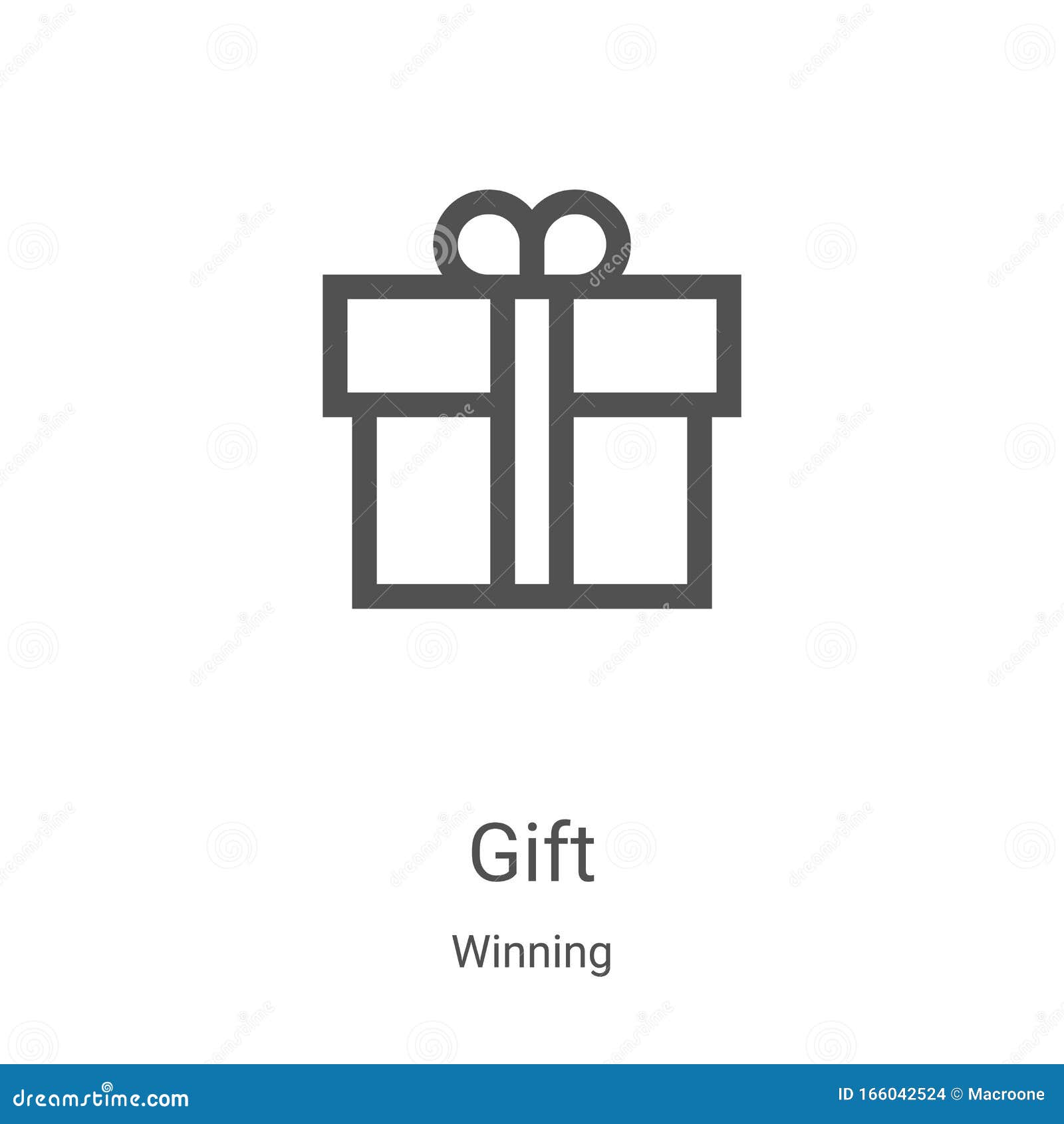 Gift Icon Vector from Winning Collection. Thin Line Gift Outline Icon ...