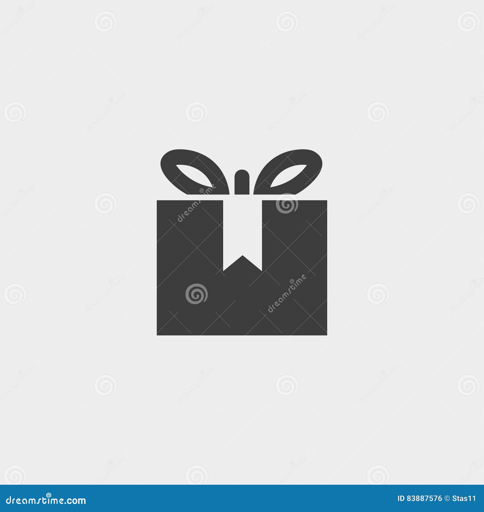 Gift Icon on White Background. Illustration Stock Vector - Illustration ...