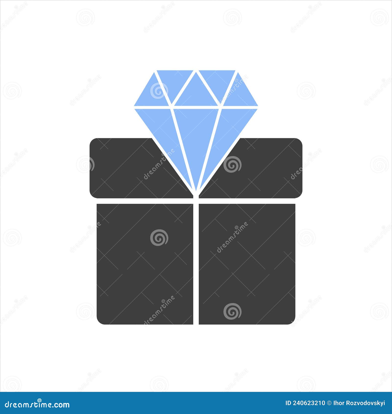 Gift Icon on White Background. Valentine S Day Gift Stock Vector ...