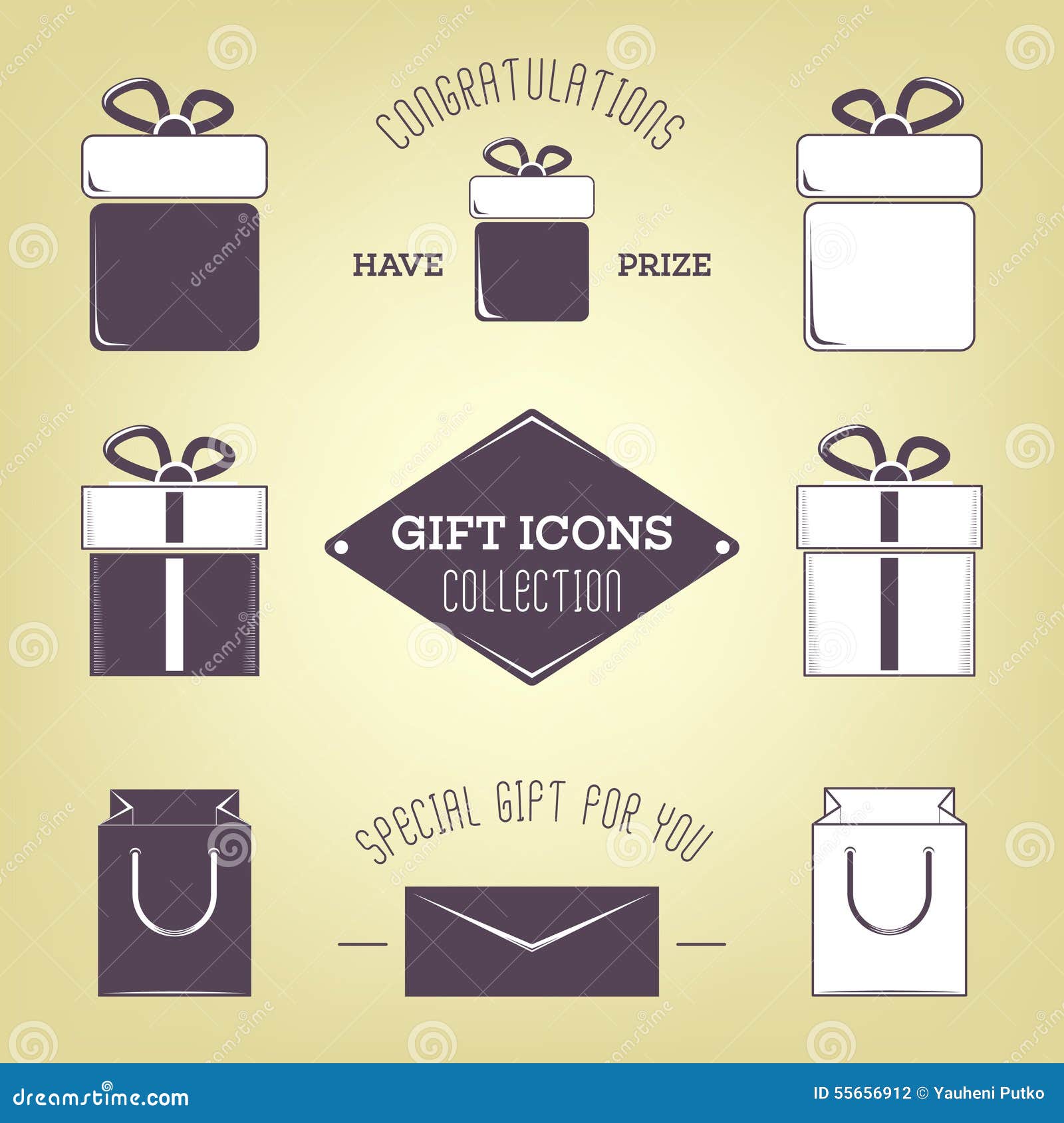 Gift icons collection. stock vector. Illustration of holiday - 55656912