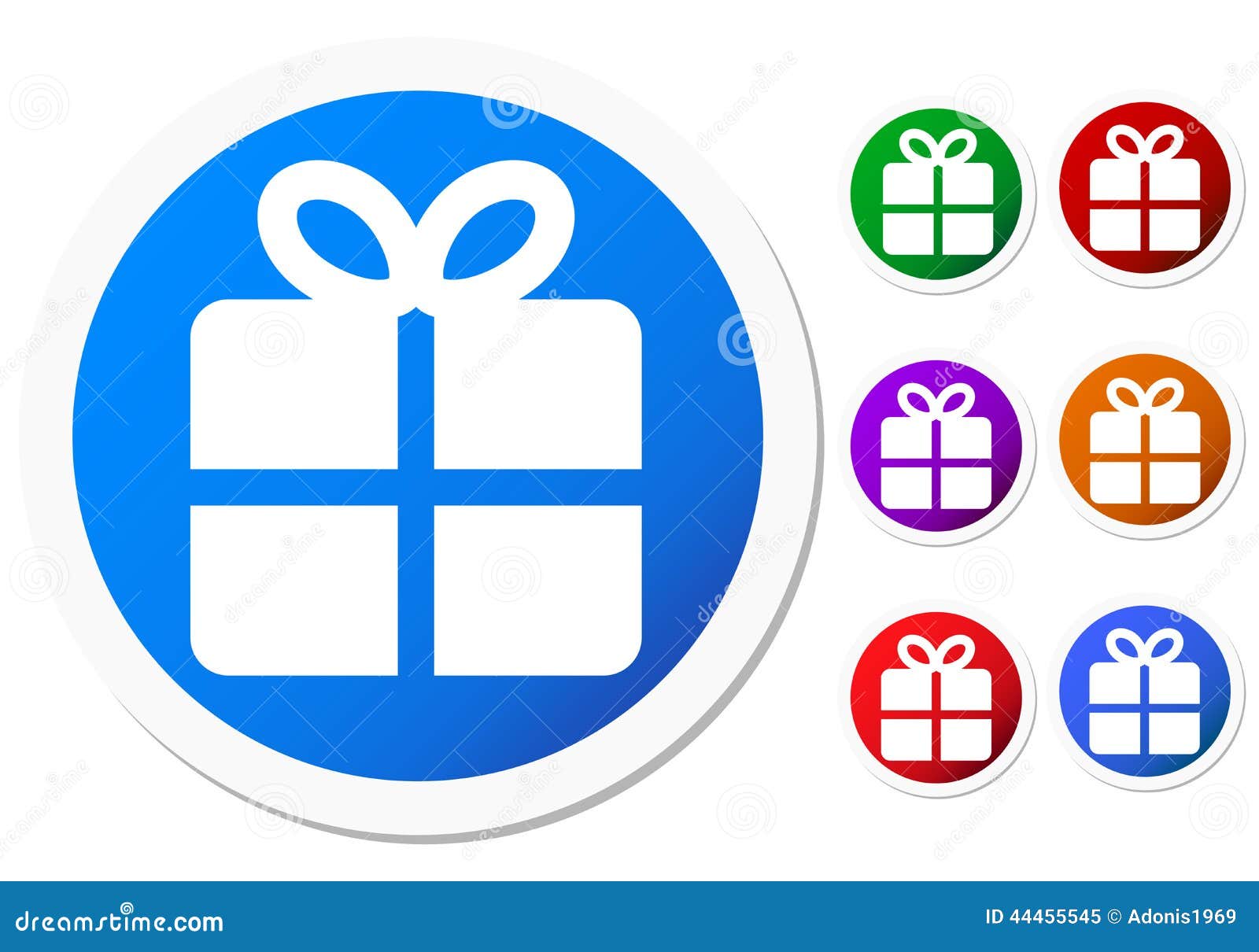 Gift icons stock vector. Illustration of abstract, white - 44455545