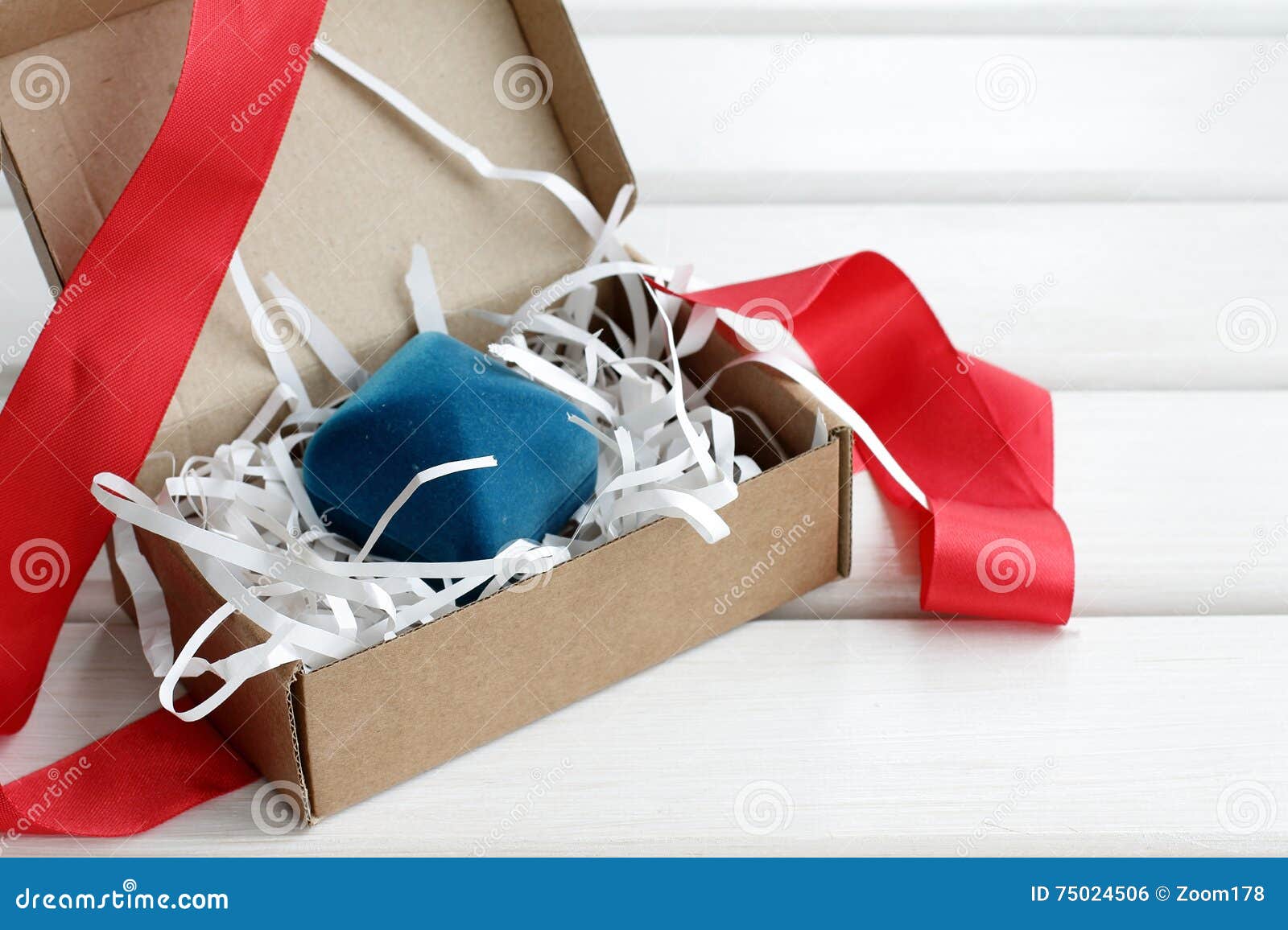 Gift inside the box stock photo. Image of safety, ribbon - 75024506