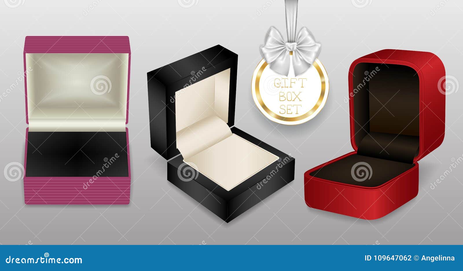 Gift jewelry boxes stock vector. Illustration of open - 109647062