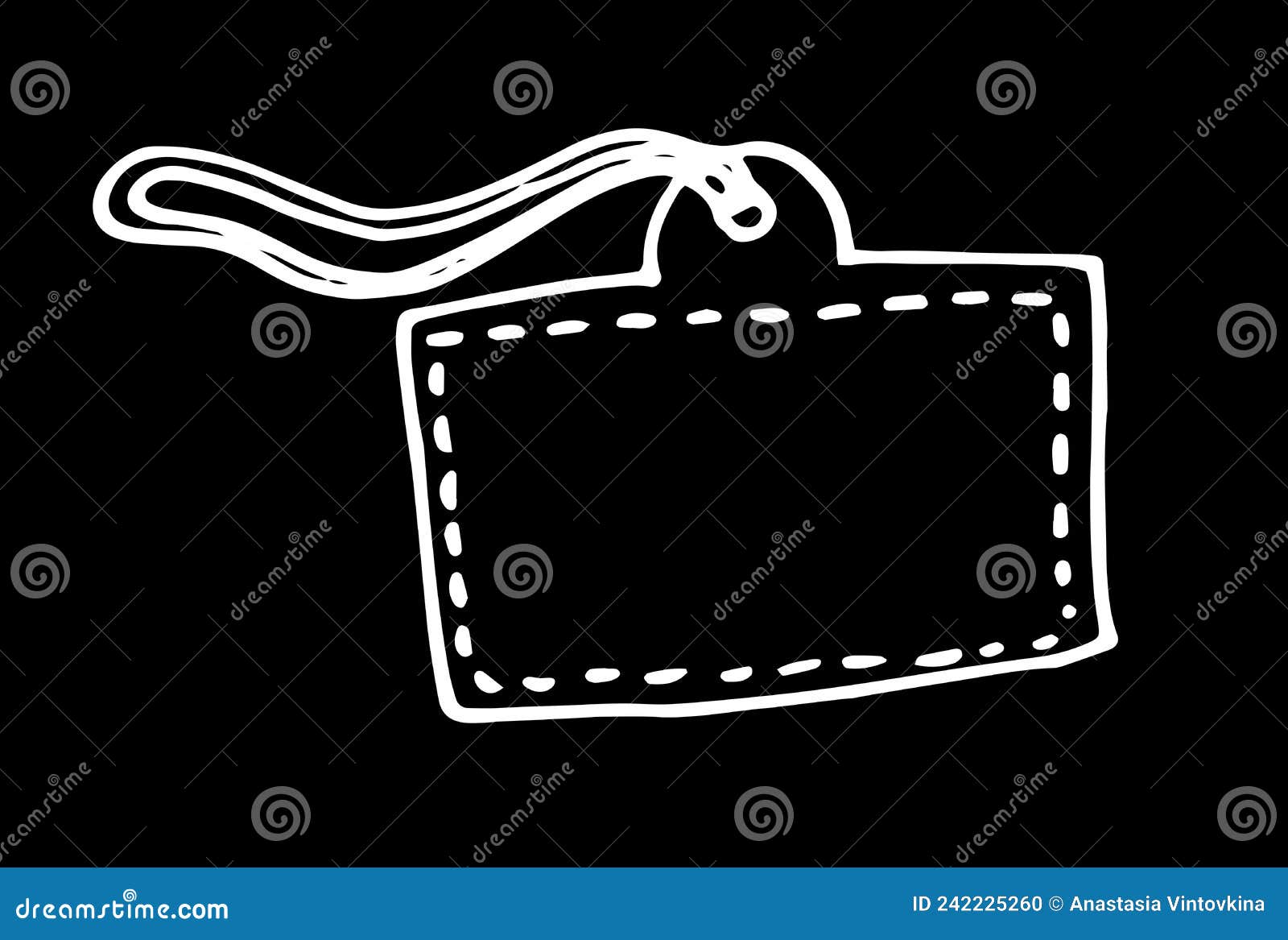Gift Label with a Horizontal Rectangular on the Ribbon. Rectangular ...