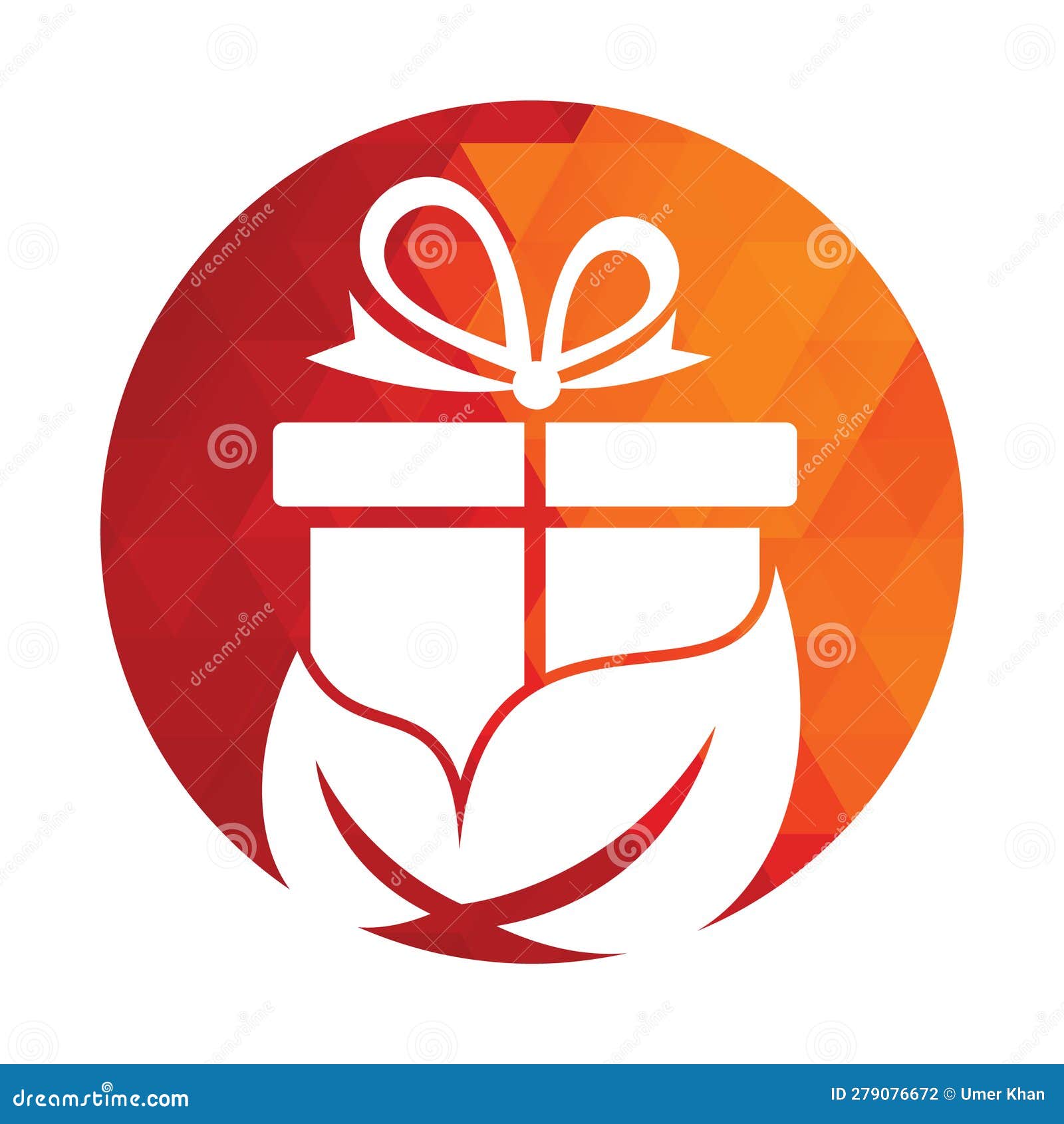 Gift Leaf Logo Concept Vector. Nature Gift Logo Design Template Stock ...