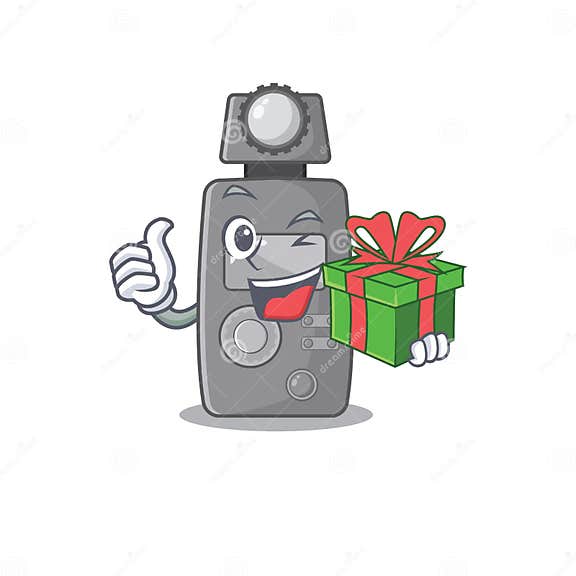 With Gift Light Meter on the Cartoon Table Stock Vector - Illustration ...