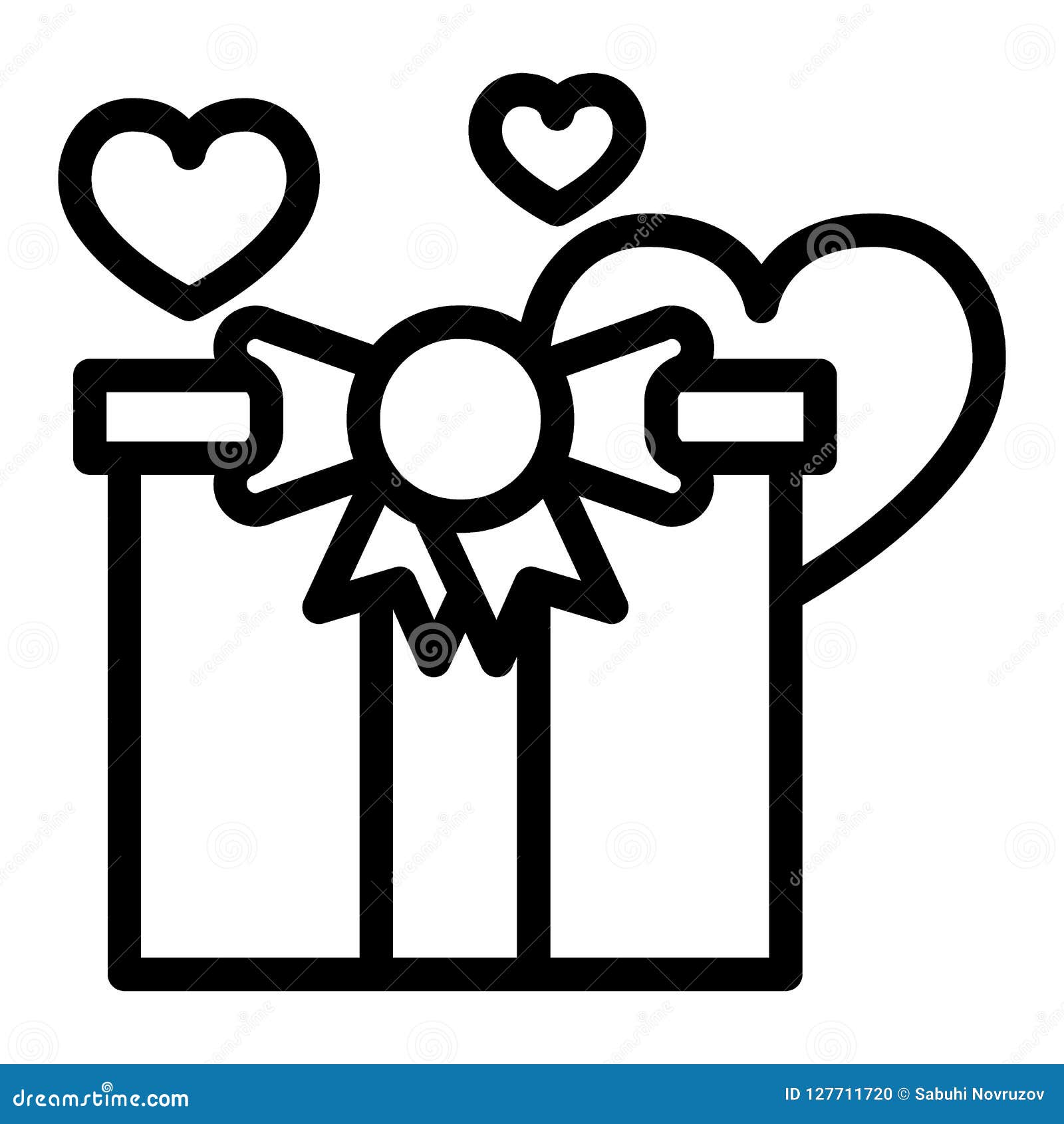 Gift Line Icon. Present Vector Illustration Isolated on White Stock ...