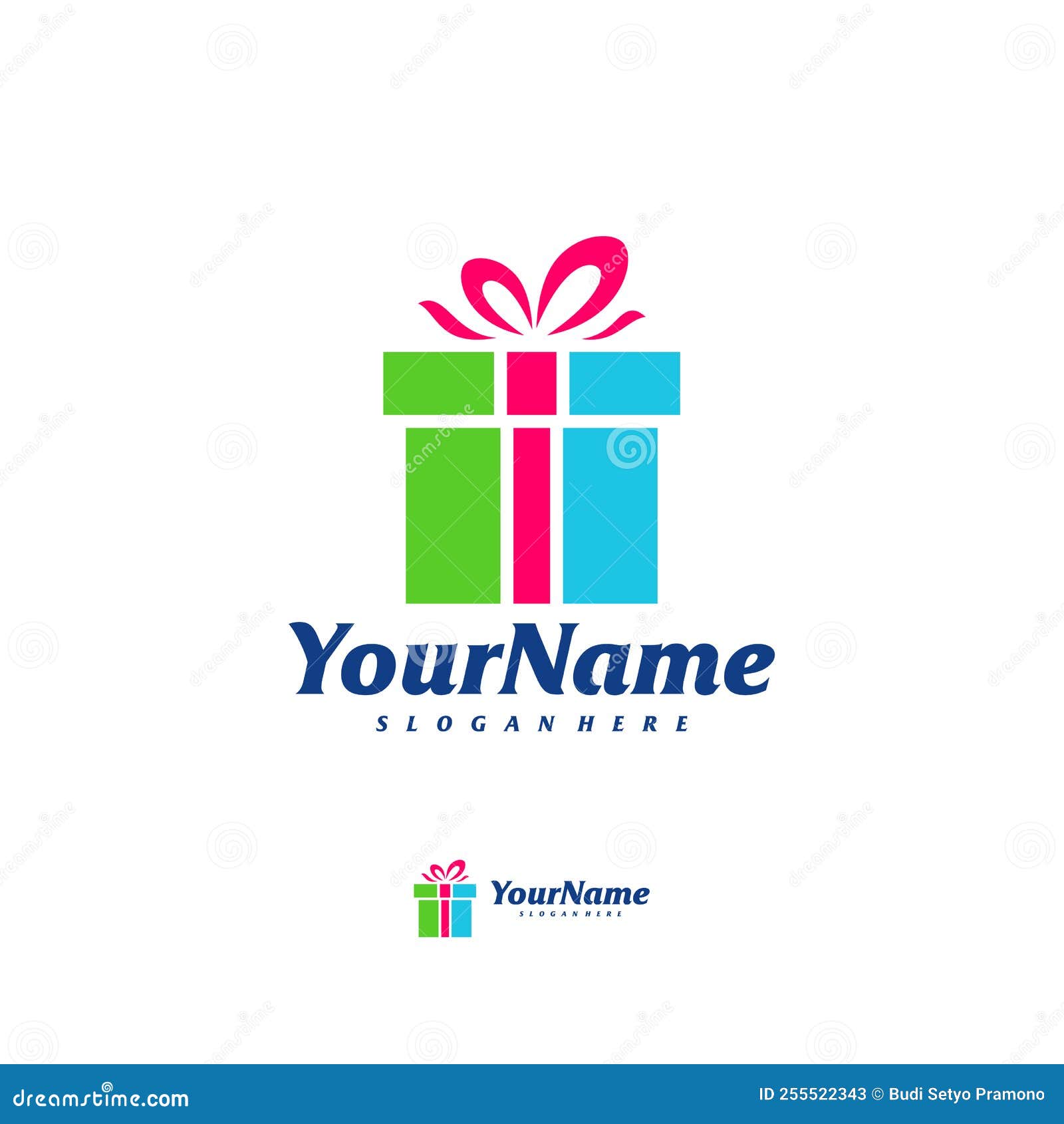 Gift Logo Design Template. Gift Logo Concept Vector Stock Illustration ...