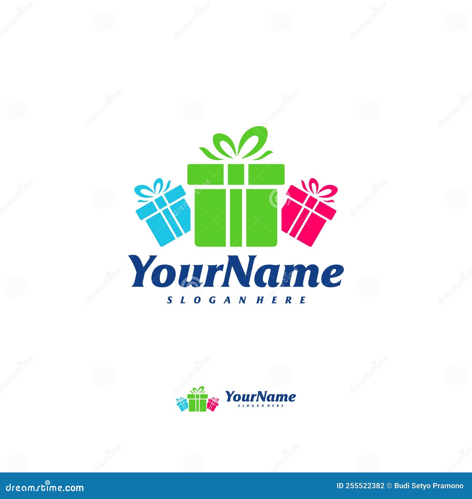 Gift Logo Design Template. Gift Logo Concept Vector Stock Illustration ...
