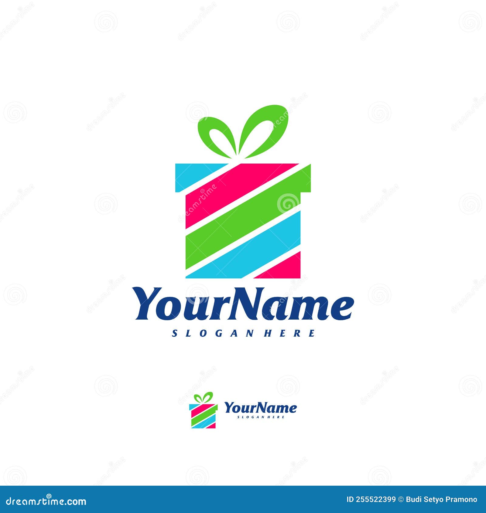 Gift Logo Design Template. Gift Logo Concept Vector Stock Illustration ...