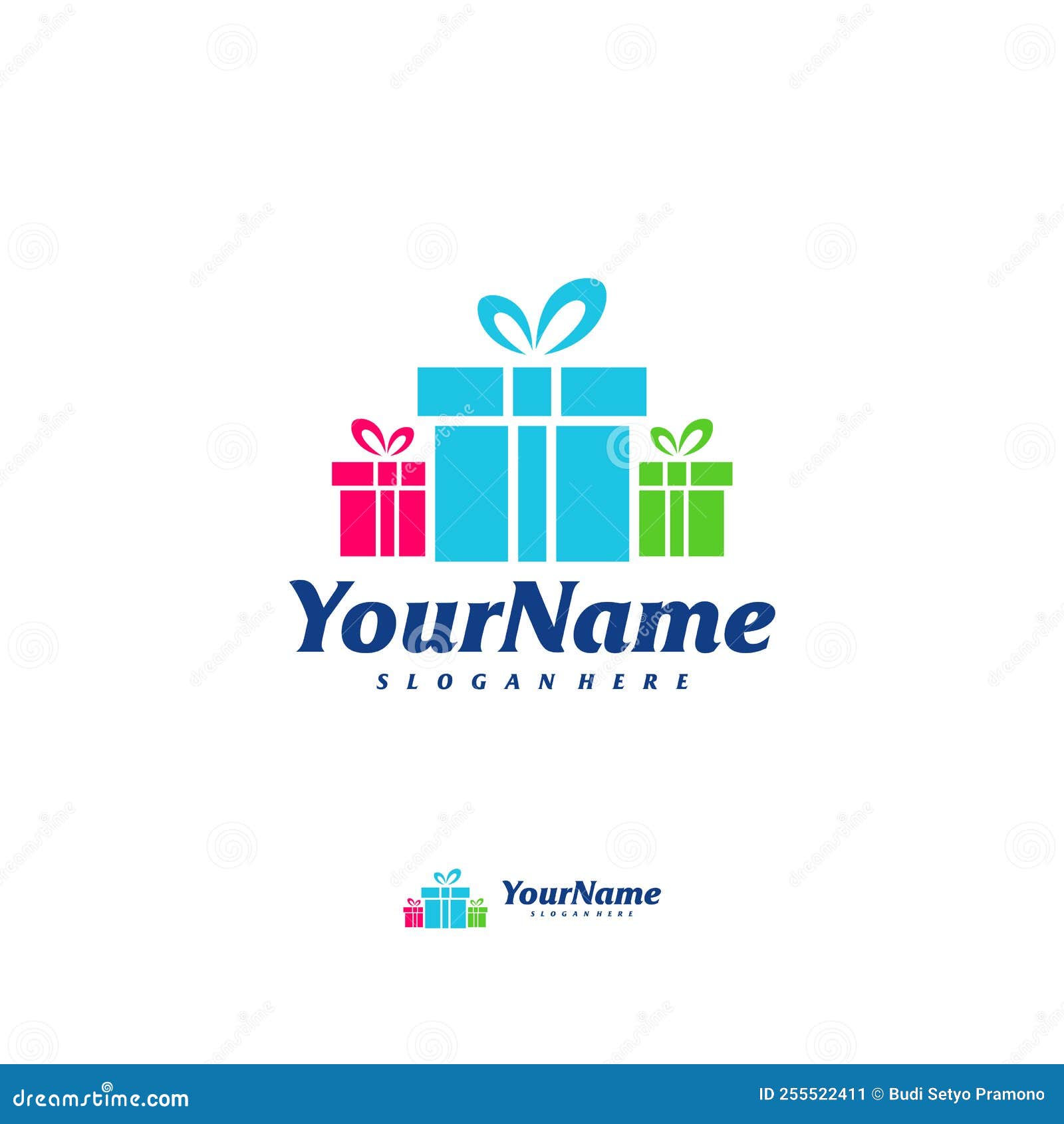 Gift Logo Design Template. Gift Logo Concept Vector Stock Illustration ...