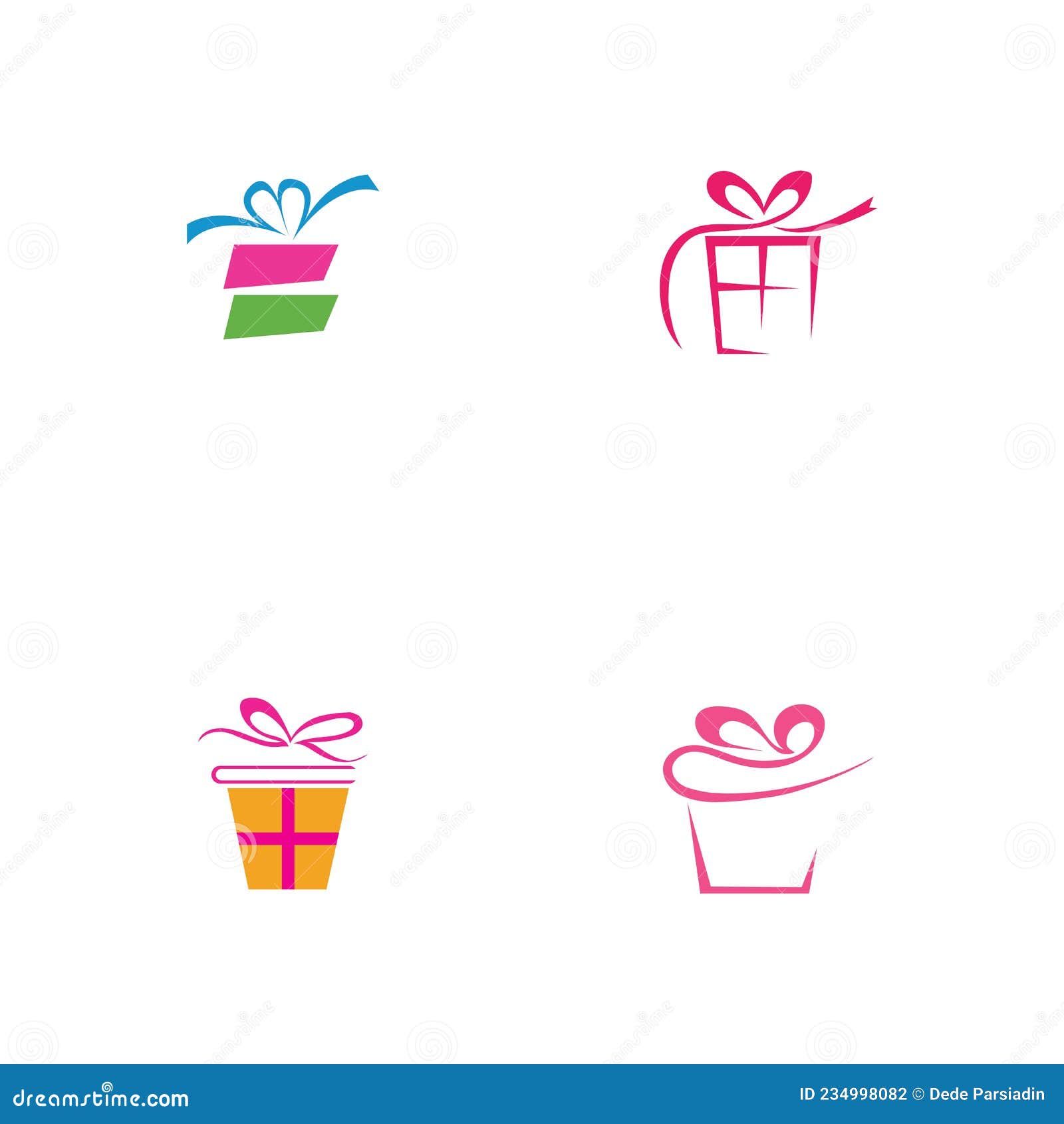 Gift Logo Simbol Desain Template Vektor Stock Illustration ...