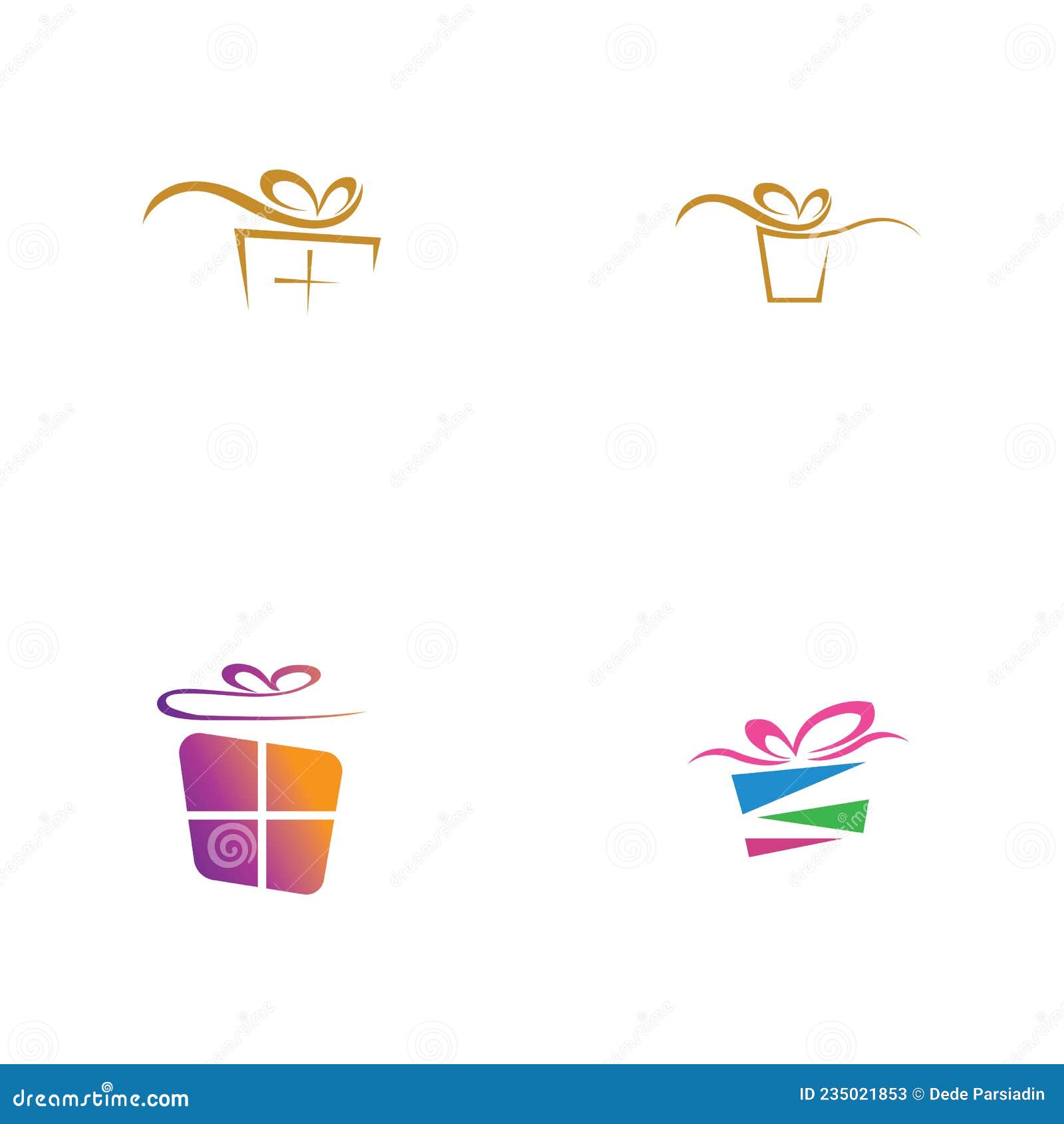 Gift Logo Simbol Desain Template Vektor Stock Vector - Illustration of ...