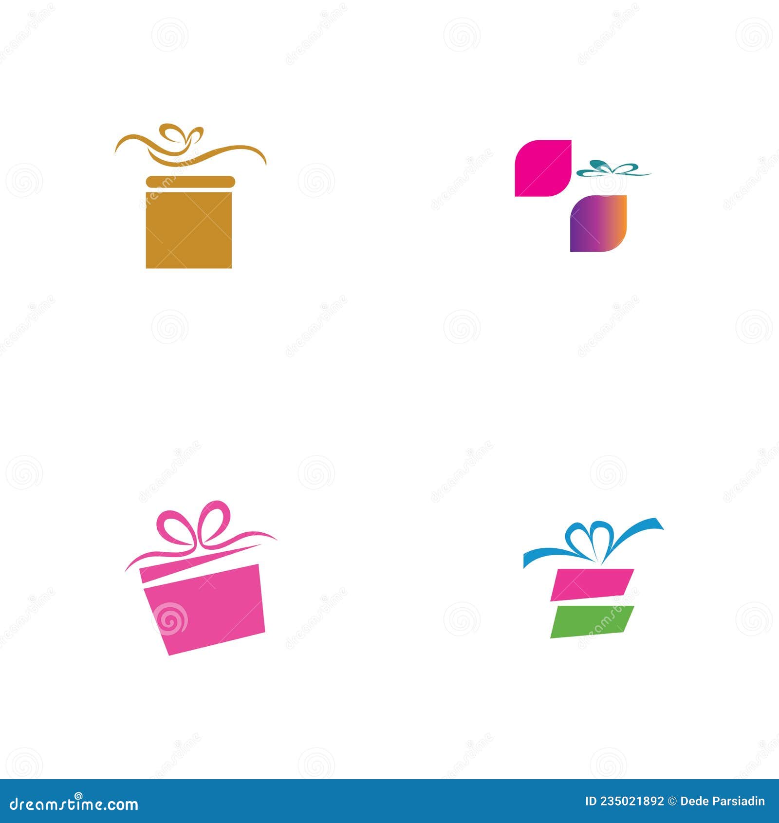 Gift Logo Simbol Desain Template Vektor Stock Vector - Illustration of ...