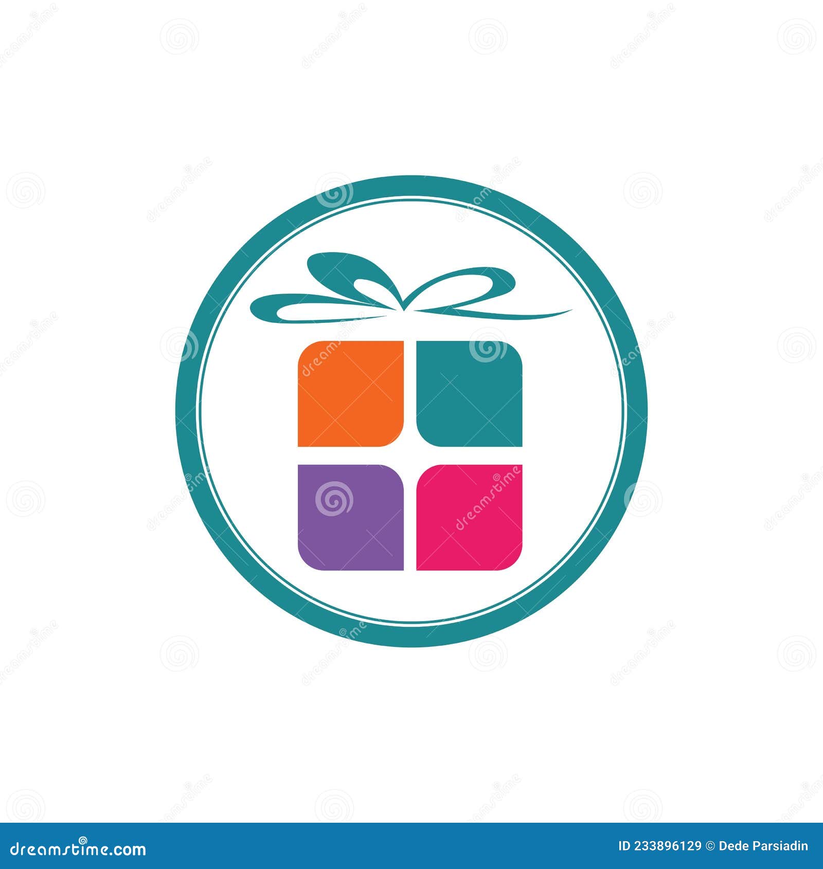 Gift Logo Simbol Desain Template Vektor Stock Vector - Illustration of ...