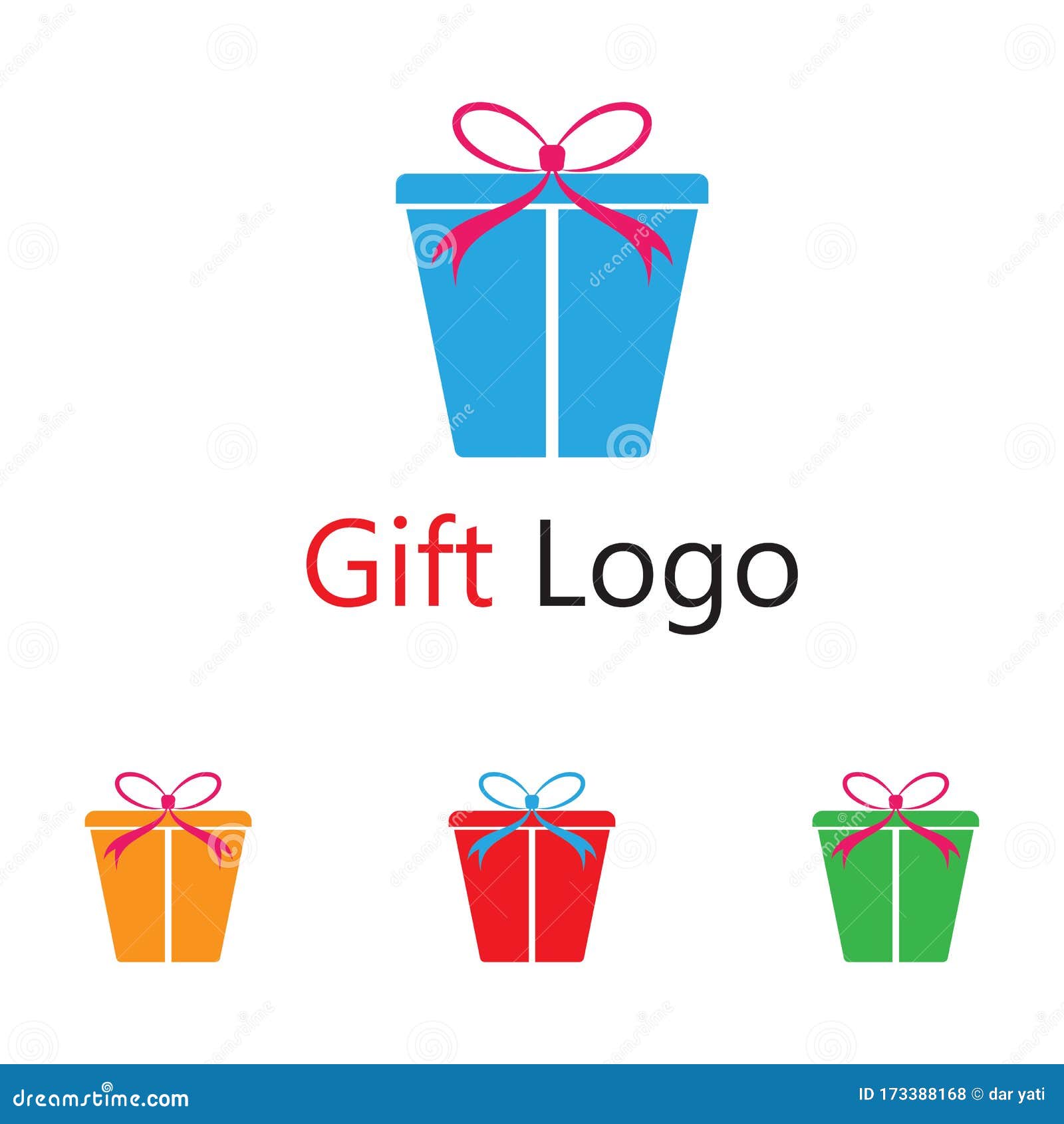Gift logo template vector stock vector. Illustration of white - 173388168