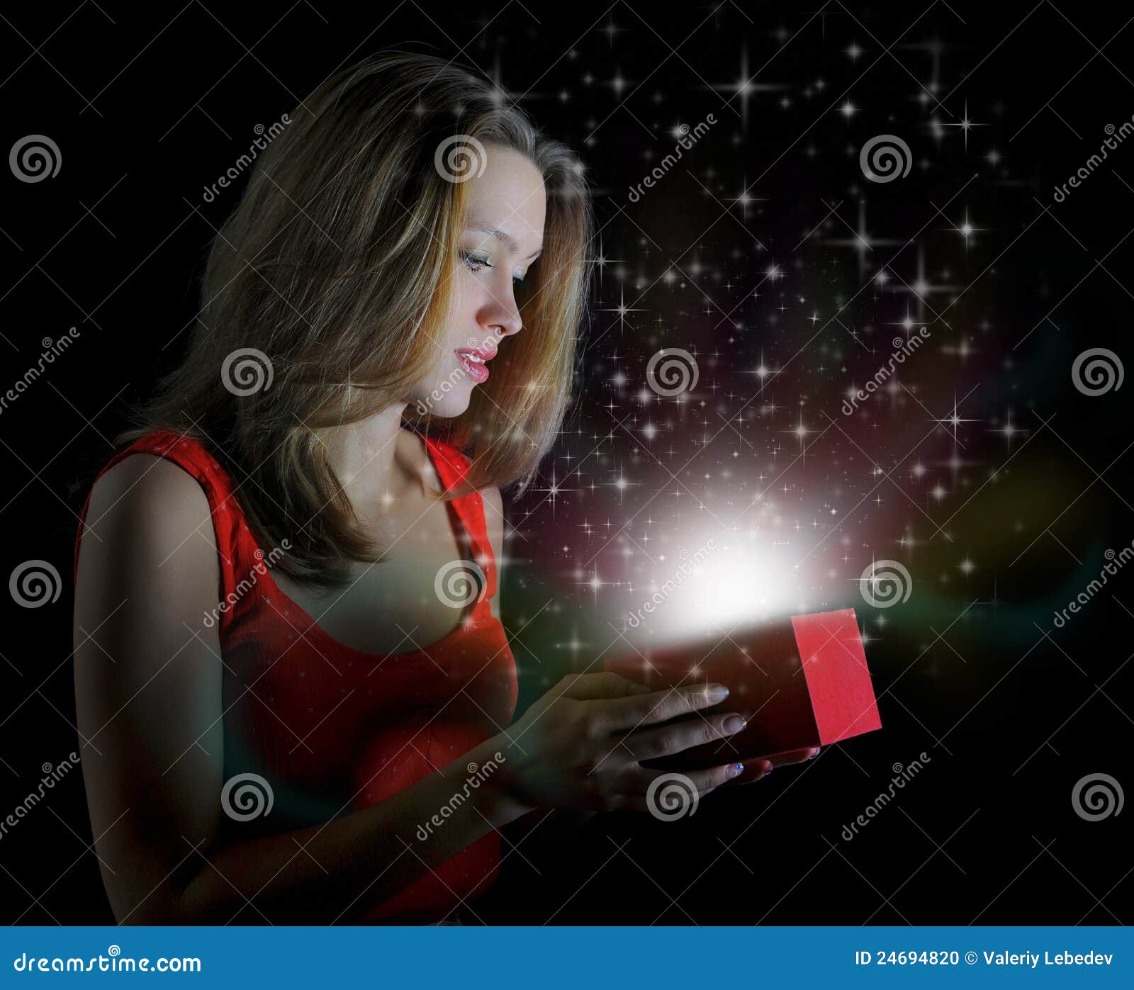 Gift in magic packing stock photo. Image of happiness - 24694820