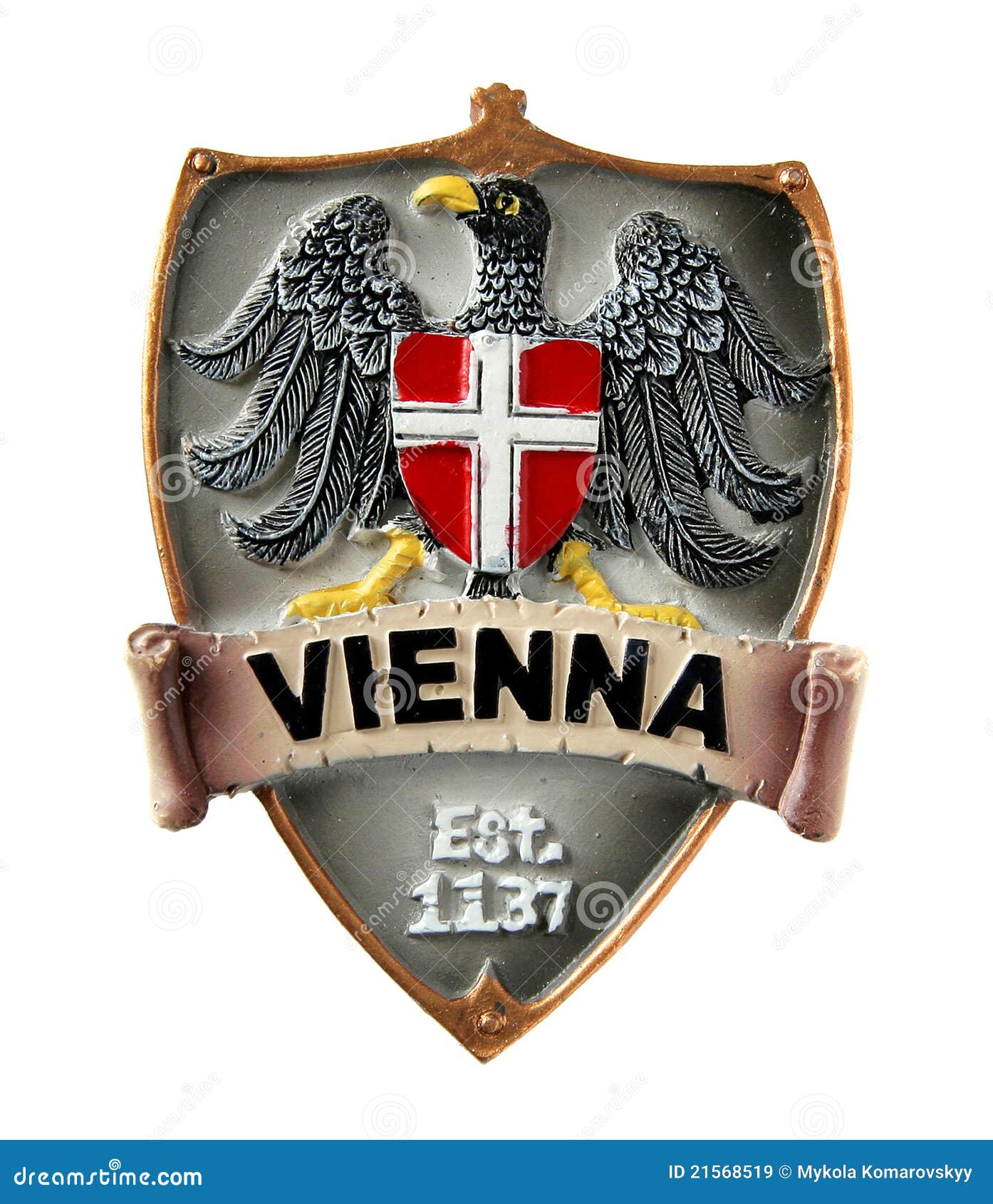Gift magnet. Vienna. stock image. Image of memory, fridge - 21568519