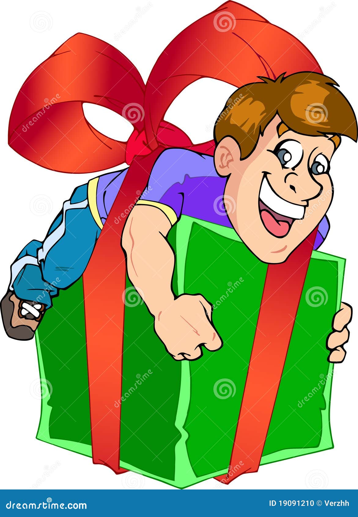 In a gift - man stock vector. Illustration of holiday - 19091210