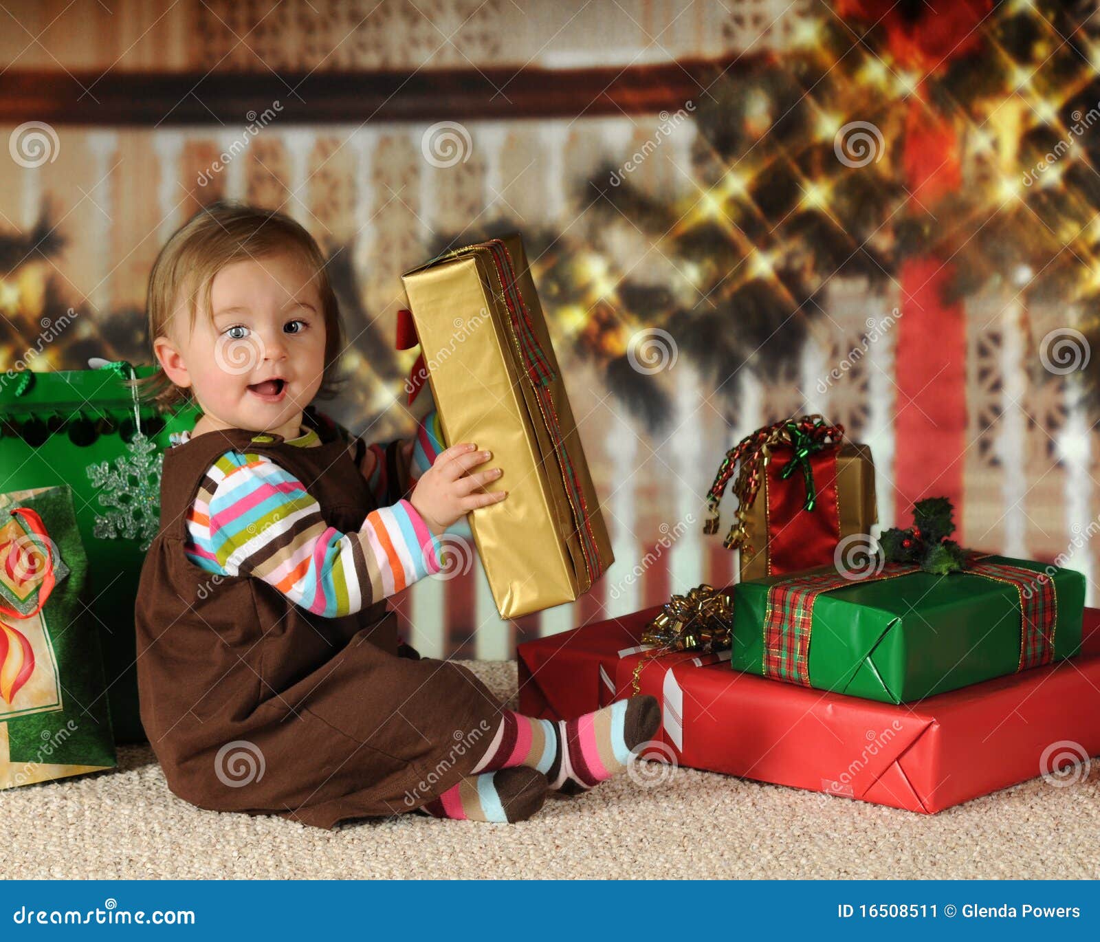 A Gift for Me? stock image. Image of lights, carpet, person - 16508511