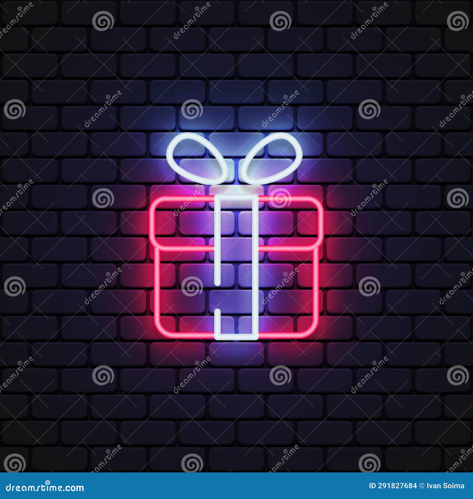 Gift Neon Sign Vector. Just For You Neon Design Template, Modern Trend ...