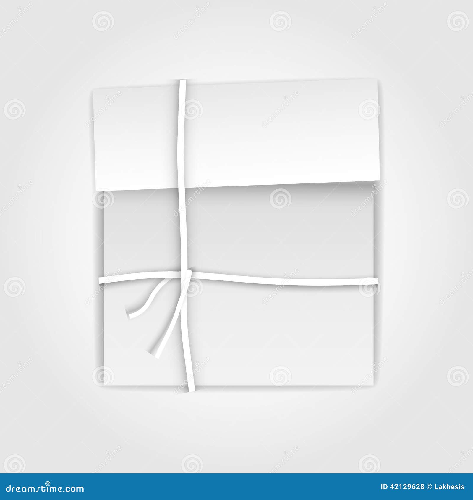 Gift Package Box with Paper Ribbon Stock Vector - Illustration of event ...