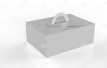 Gift Packaging Box with Handle Mock Up Stock Illustration ...