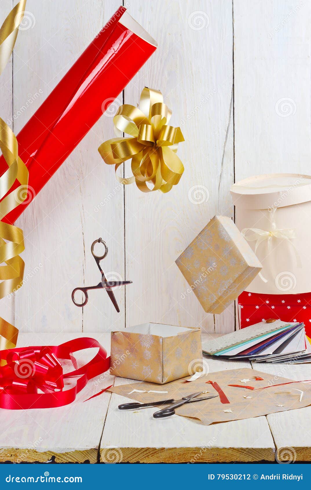 Gift packing stock photo. Image of white, packing, falling - 79530212