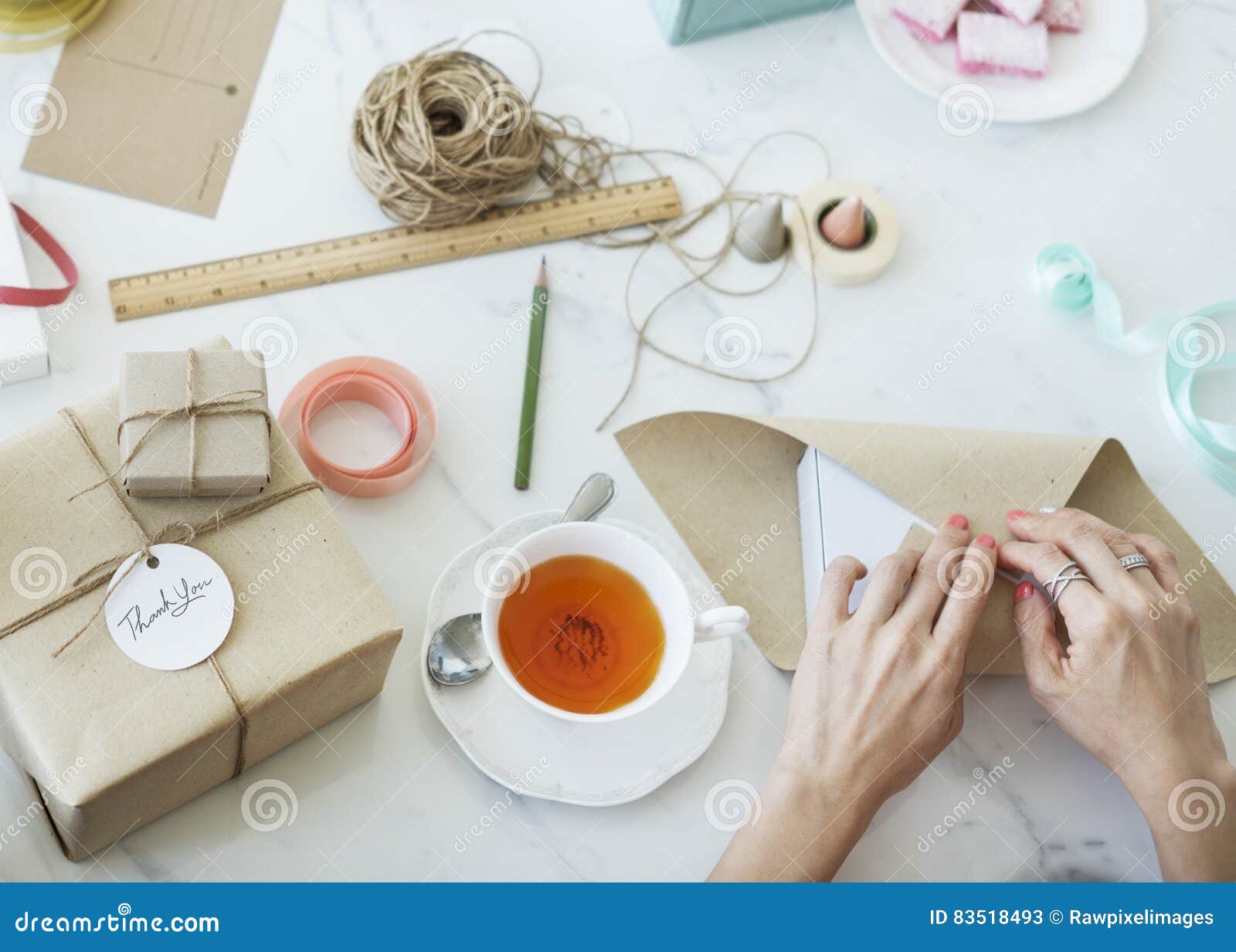 Gift Packing Present Creative Ideas Simplify Concept Stock Image ...