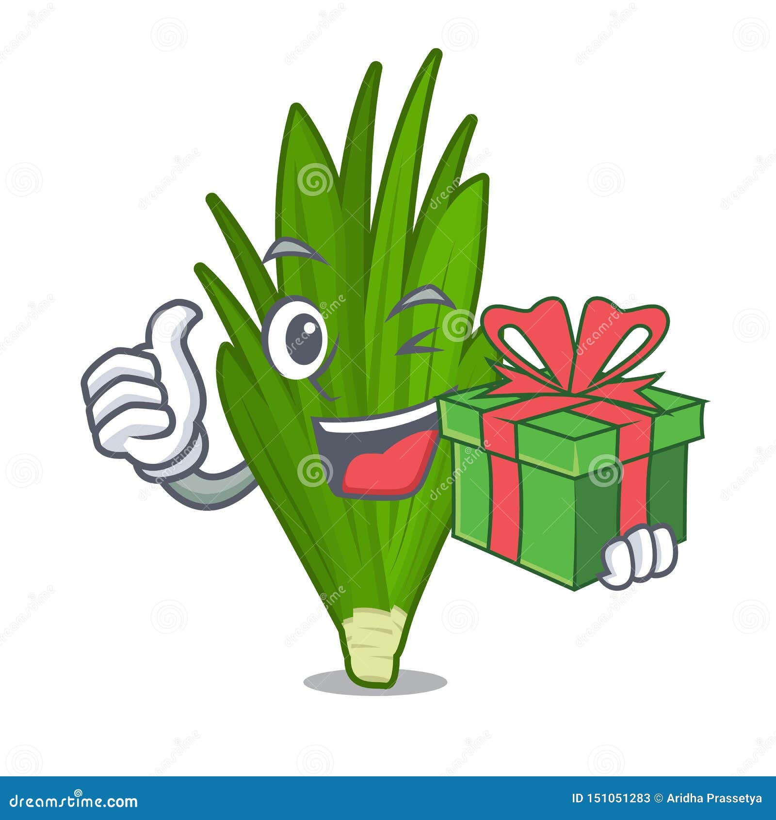 Elf Pandan Leaves Isolated In The Cartoon Vector Illustration ...