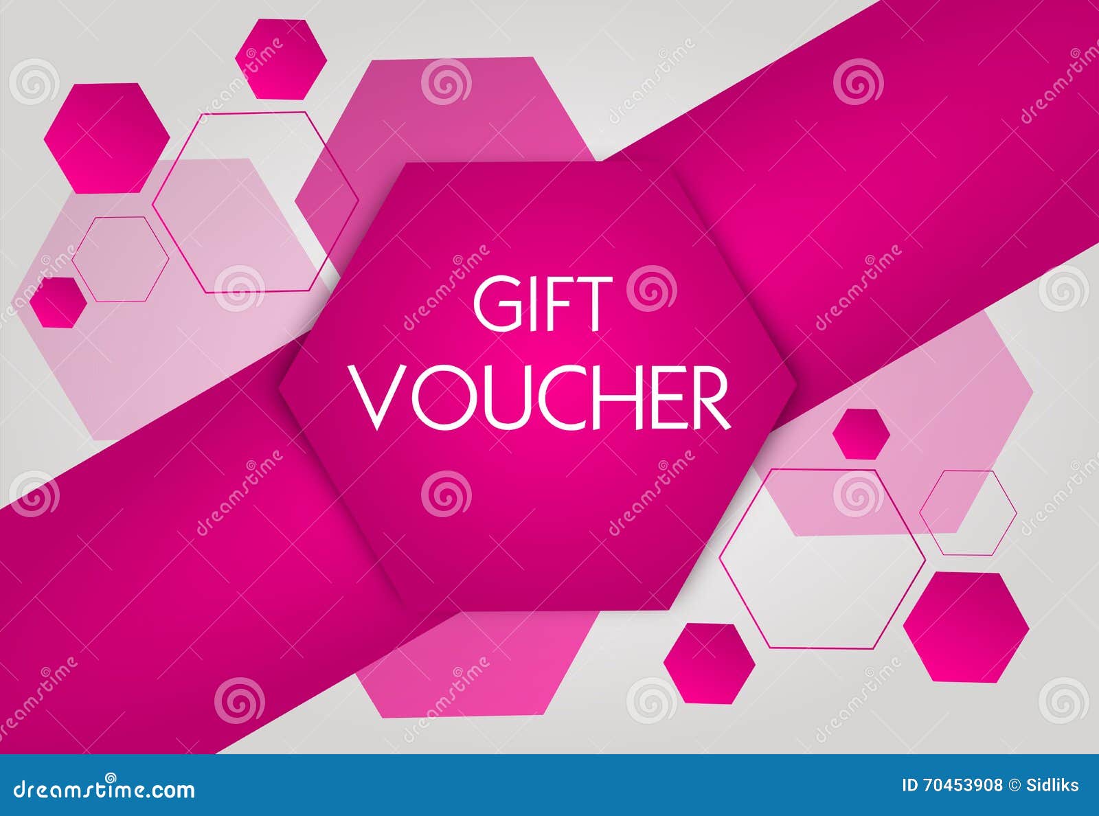 Gift pink voucher stock illustration. Illustration of pink - 70453908
