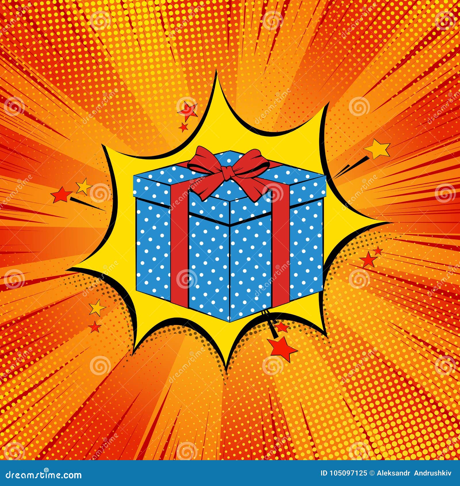Gift stock vector. Illustration of package, present - 105097125