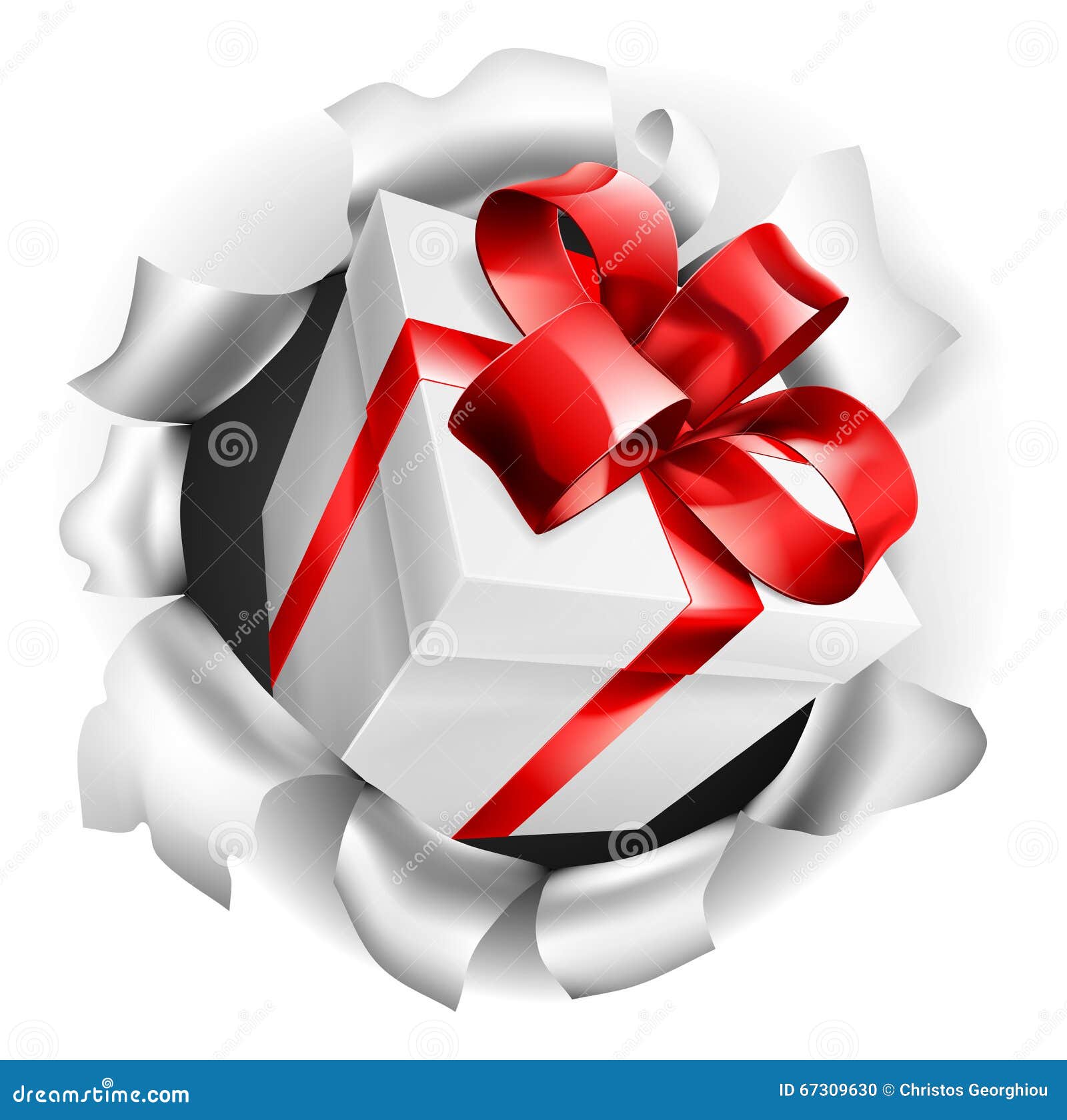 Gift Present Ripping through Background Stock Vector - Illustration of ...