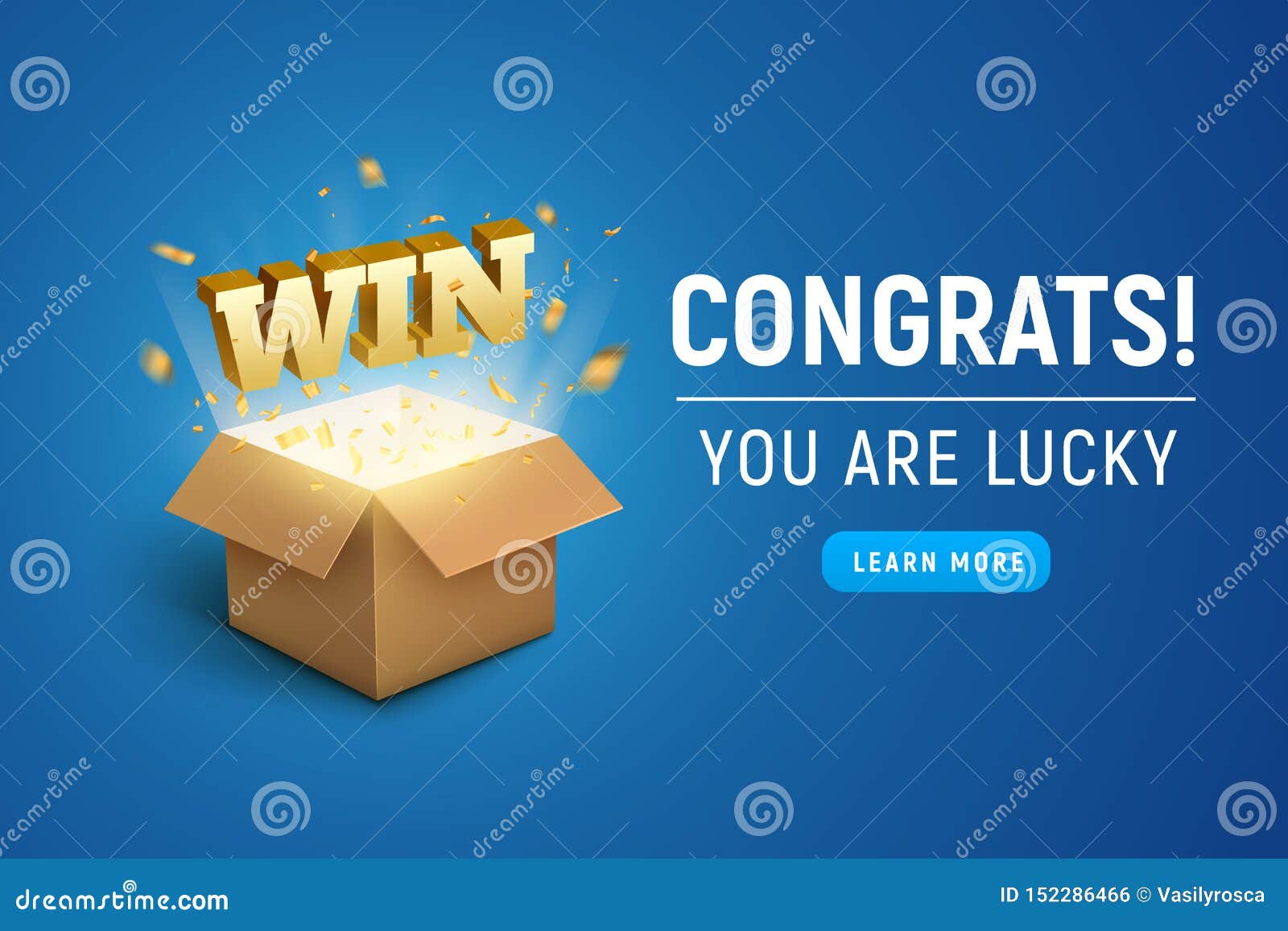 Gift Prize Box Lottery WIN Text. Magic Box Present for Winner, Enter ...