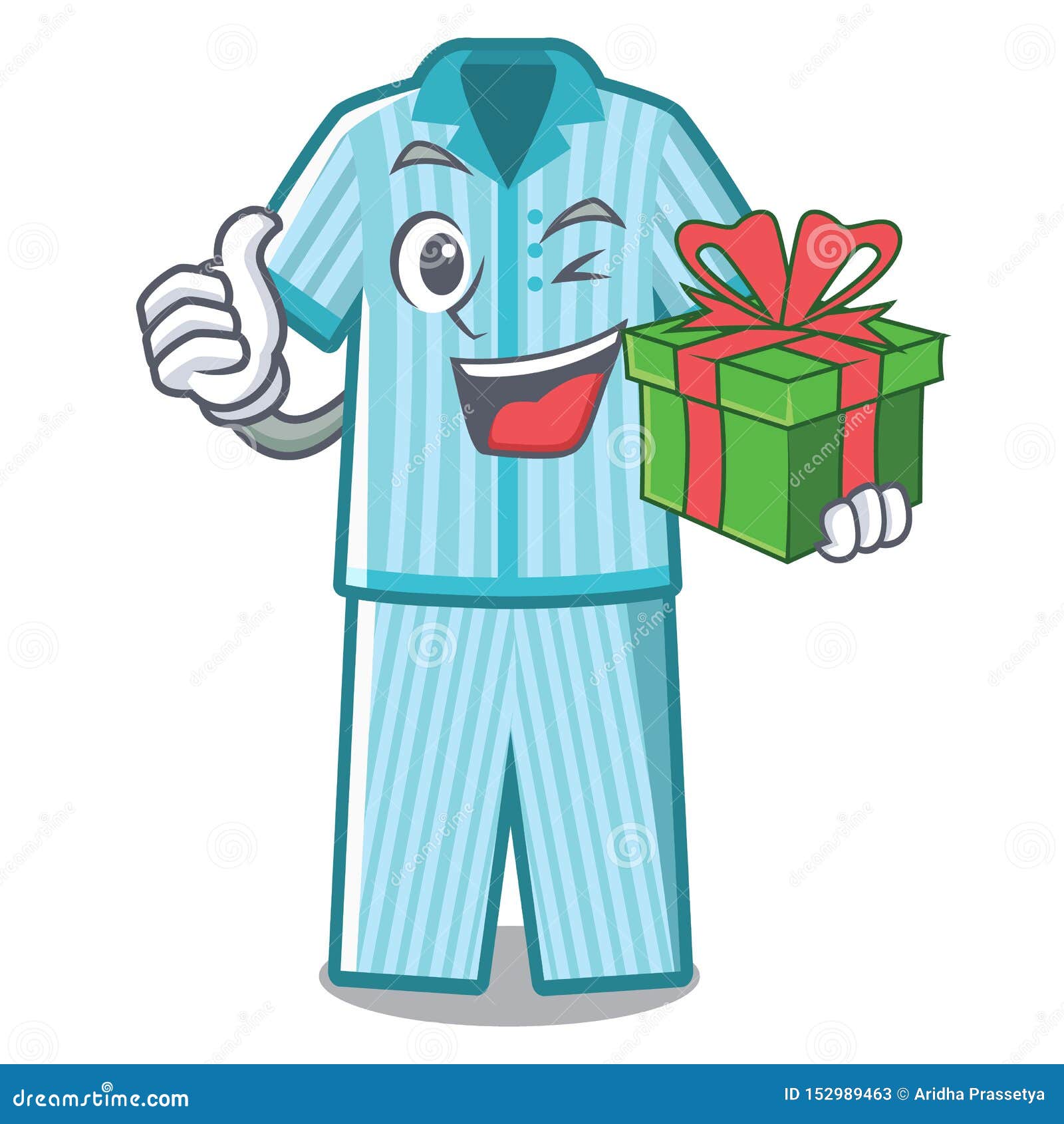 With Gift Pyjamas Placed on a Cartoon Bed Stock Vector - Illustration ...