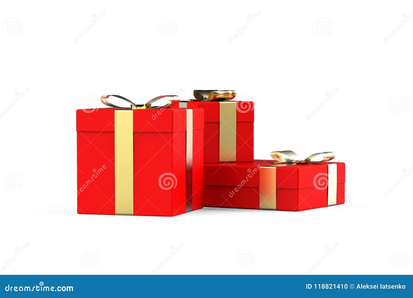 Red Gift Pack Box Set stock illustration. Illustration of presentation ...