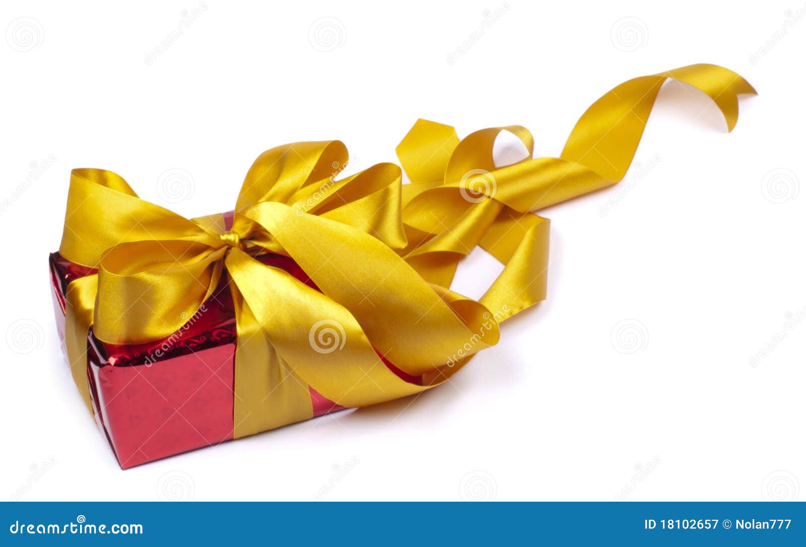 A Gift is in the Red Packing Stock Image - Image of goldish, wrapping ...