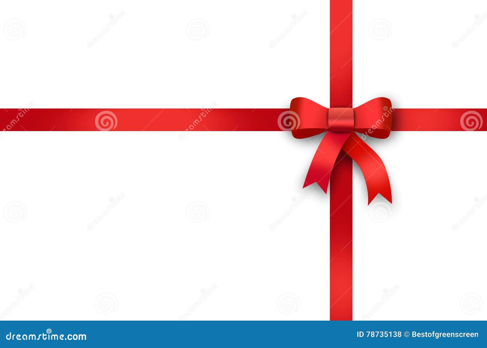 Gift, Red Ribbon, Red Loop, Bow Stock Illustration - Illustration of ...